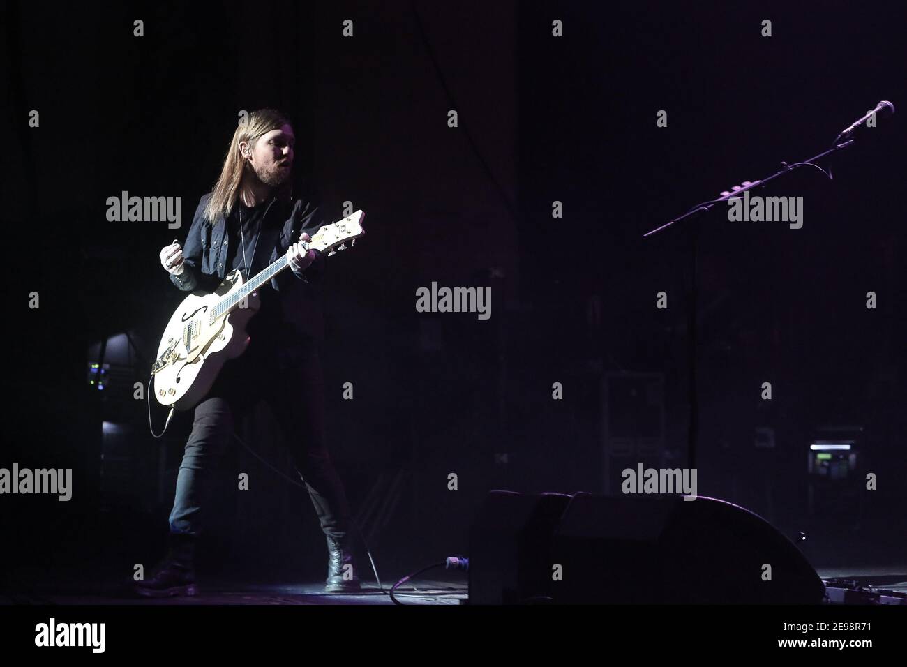 Russell Marsden of Band of Skulls performing live on stage at Brixton ...