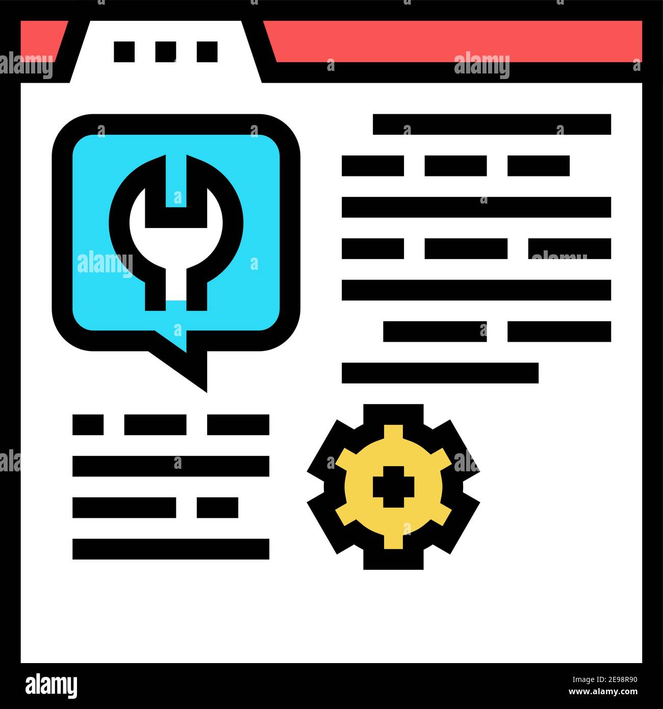 settings instruction color icon vector illustration Stock Vector Image ...