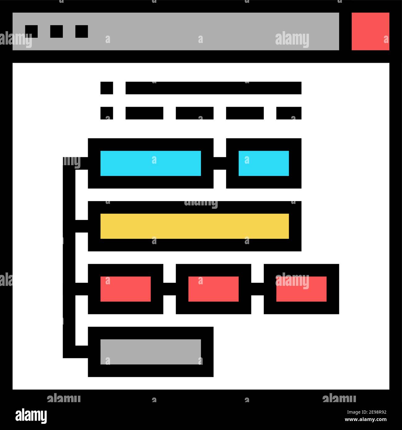 program hierarchy color icon vector illustration Stock Vector Image ...
