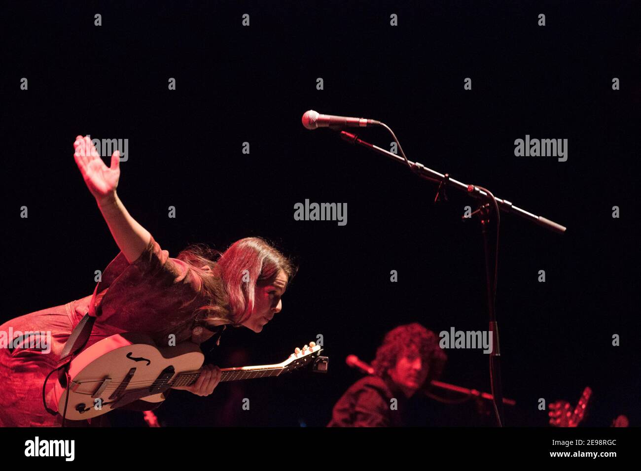 Jesca Hoop from California on stage at the Barbican in London ...