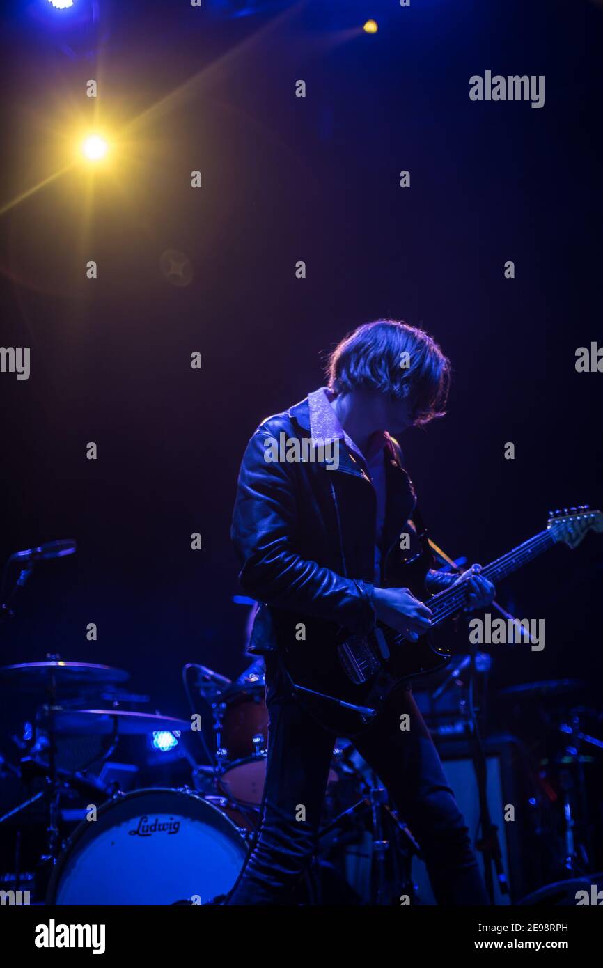 Harrison Koisser of Peace live on stage at the NME Awards show at ...