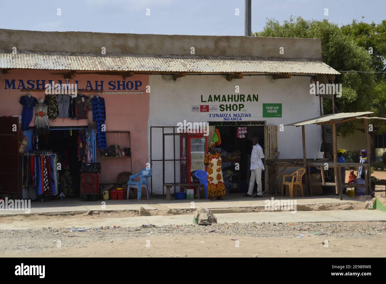 Small slums of Mombasa. Traveling to Mombasa. Kenya, Africa Stock Photo ...