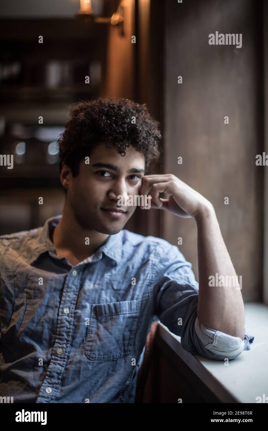 Marcus Haughton of Theme Park before the band's private gig at Soho ...