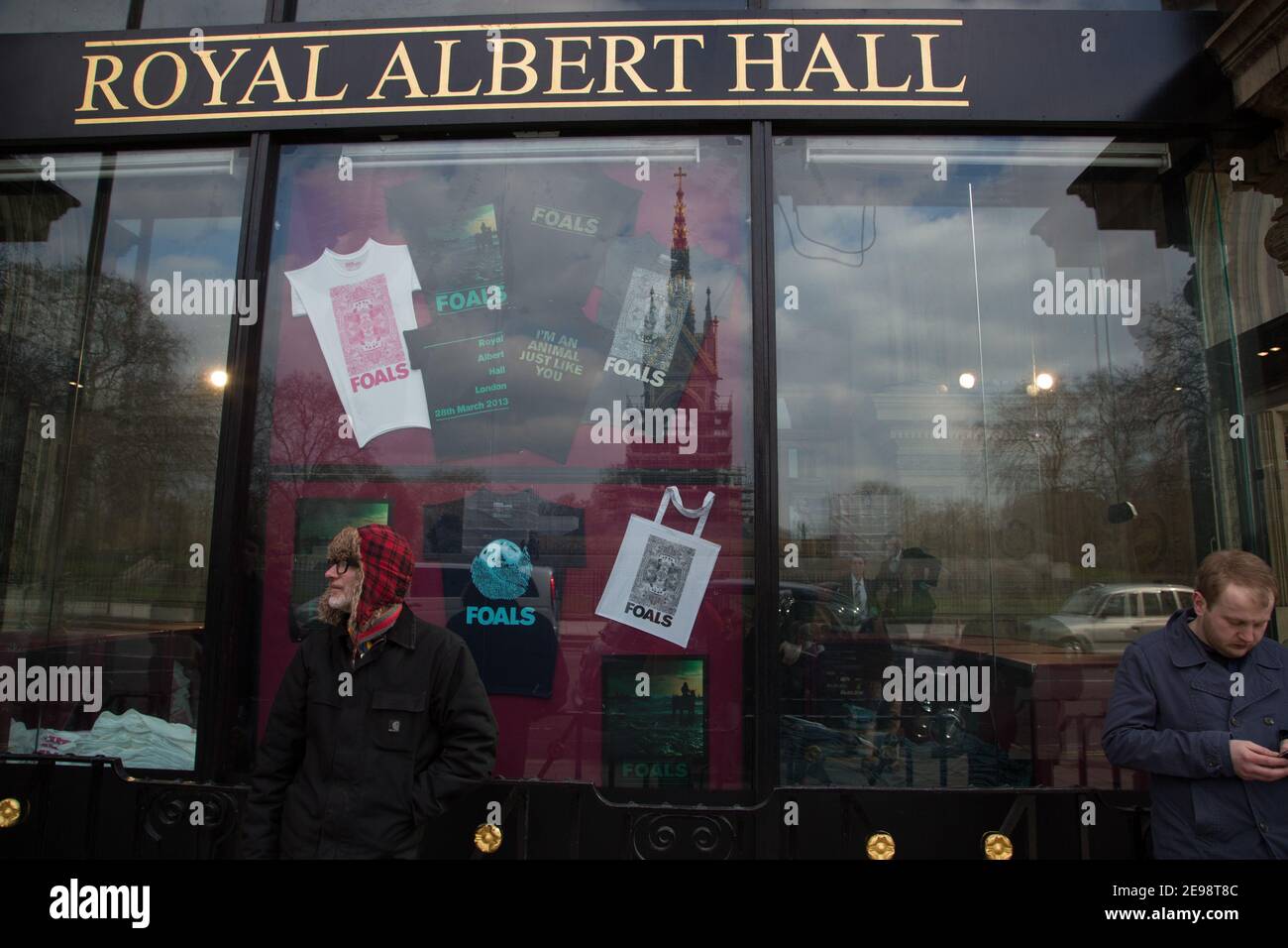 Fans arriving and buying merchandise for the Foals matinee performance ...
