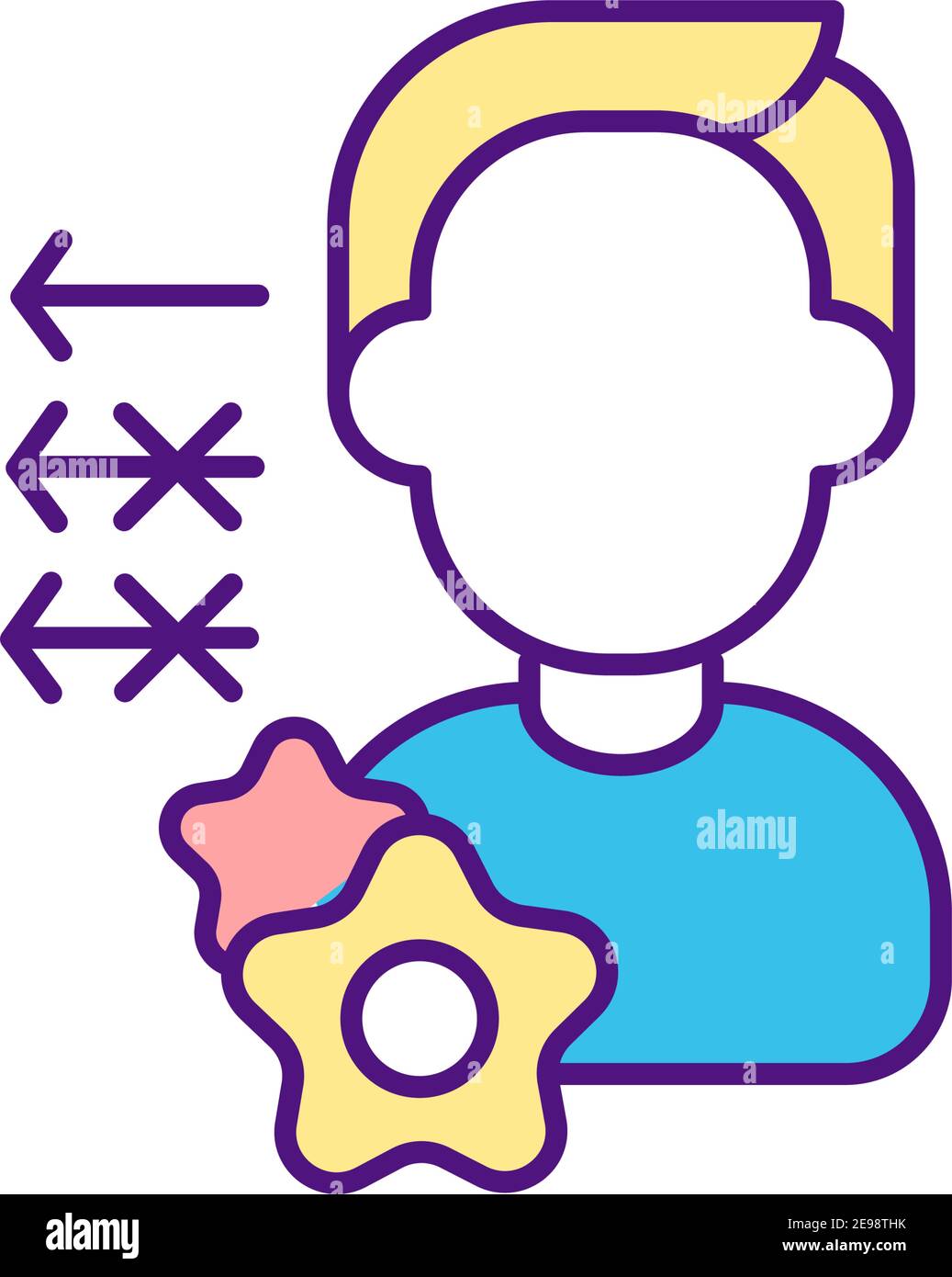 Key worker in workplace RGB color icon Stock Vector Image & Art - Alamy