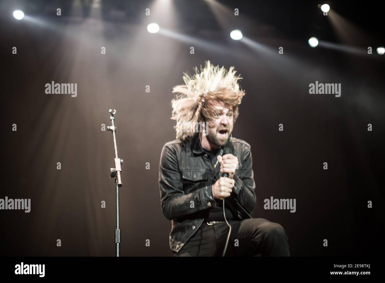 Justin Young of The Vaccines live on stage at the O2 Arena Stock Photo ...