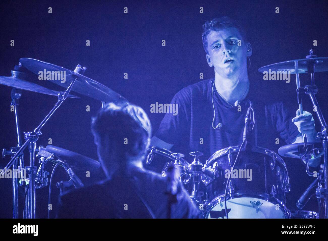 George Barnett of These New Puritans performing on stage at Heaven in ...