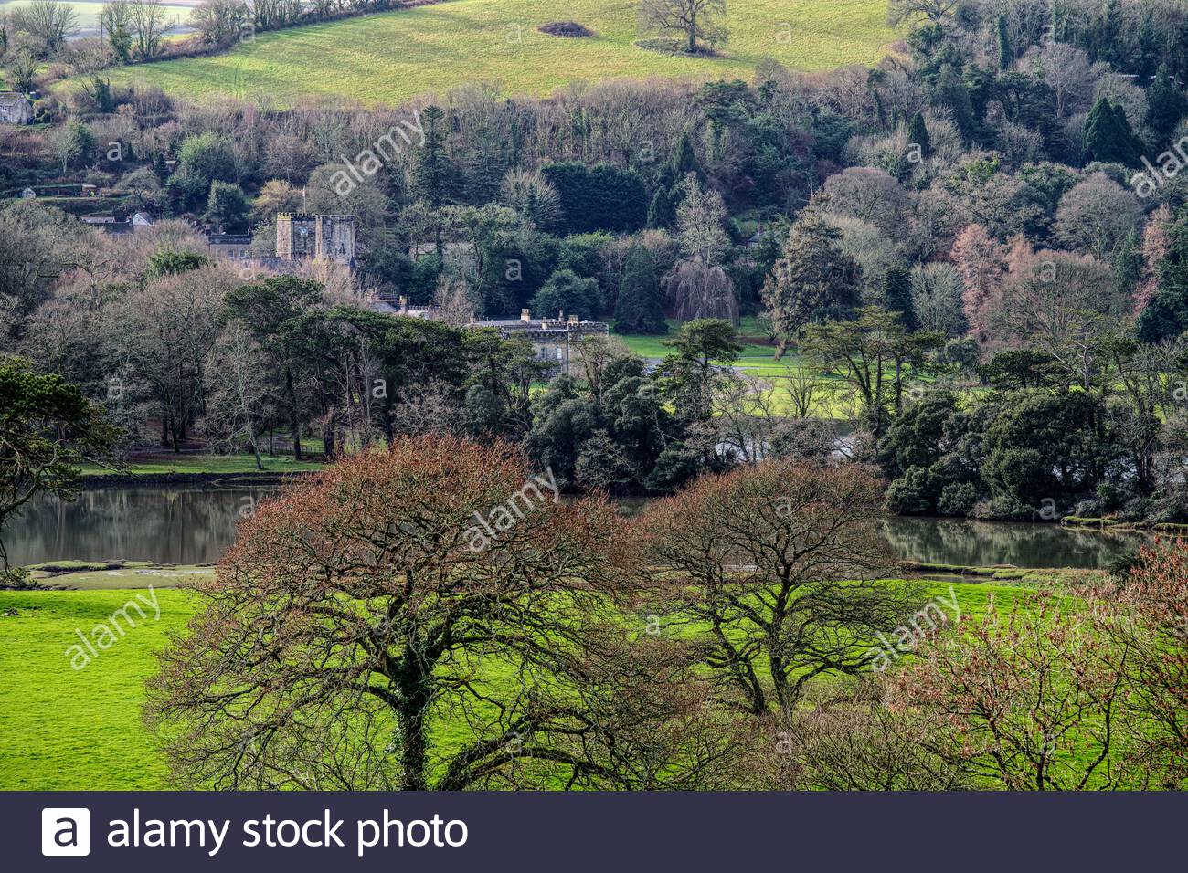 Viaduct Over The River Tiddy High Resolution Stock Photography and ...