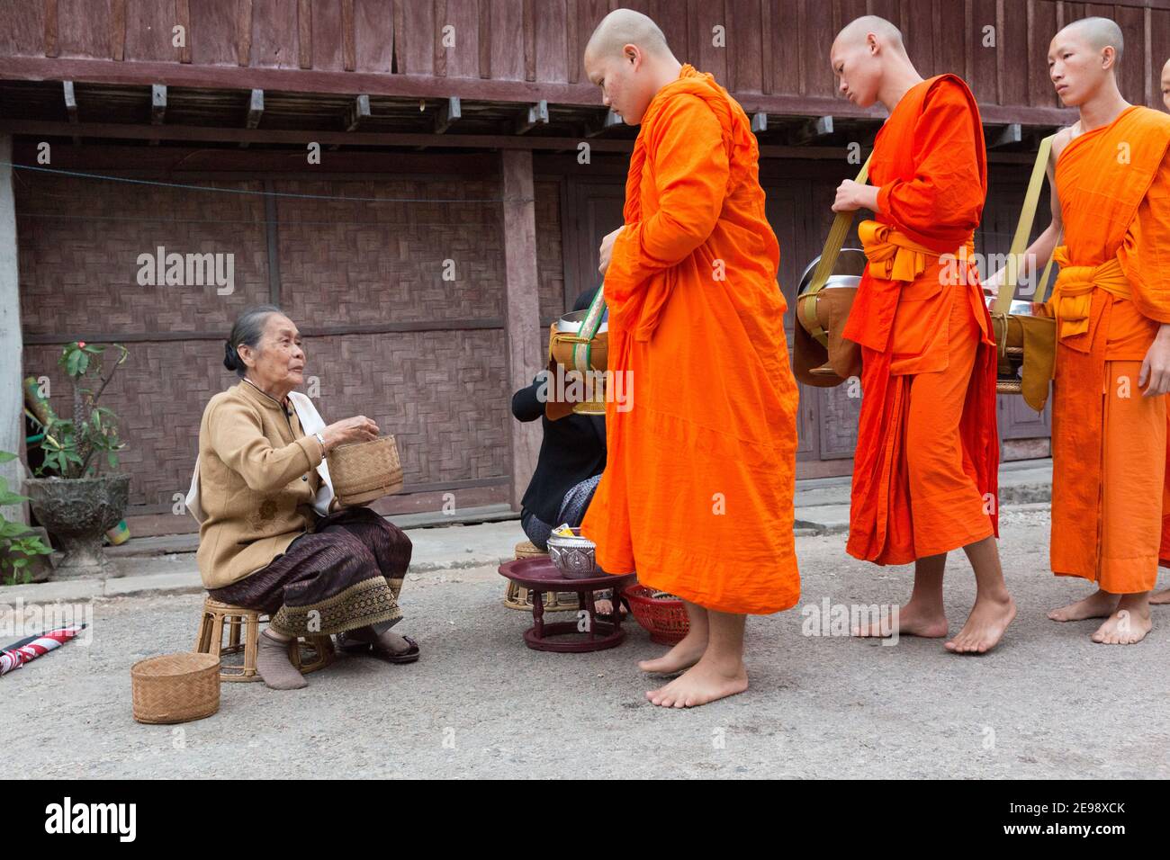 Novice monks procession hi-res stock photography and images - Alamy