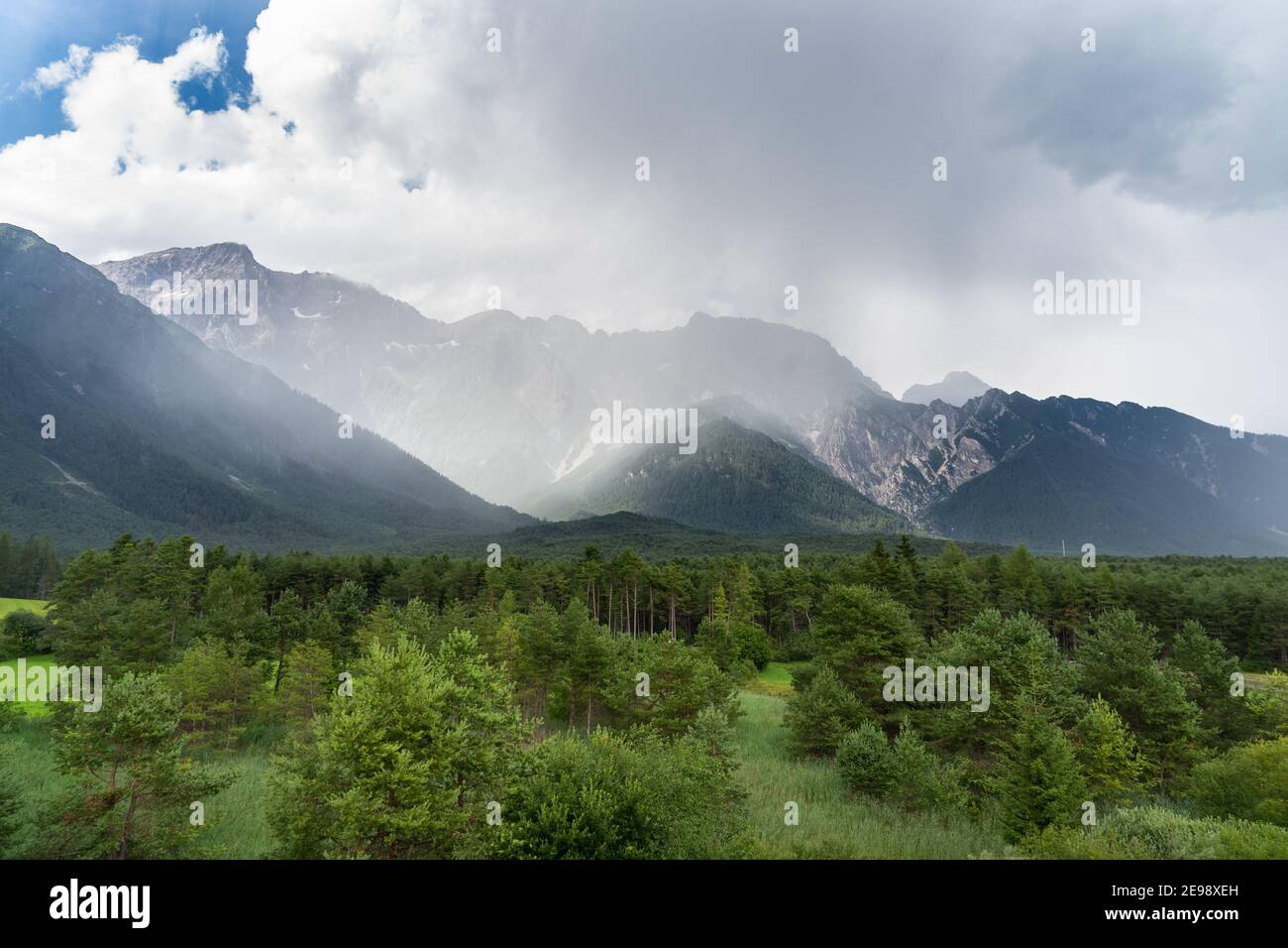 Rain squall over mountain hi-res stock photography and images - Alamy