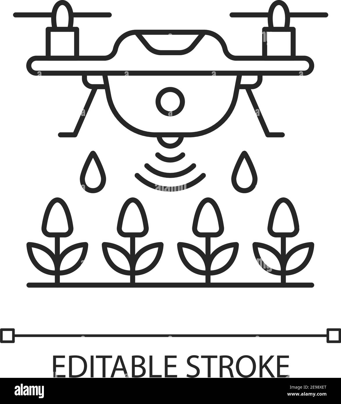 Smart drone linear icon Stock Vector Images - Alamy