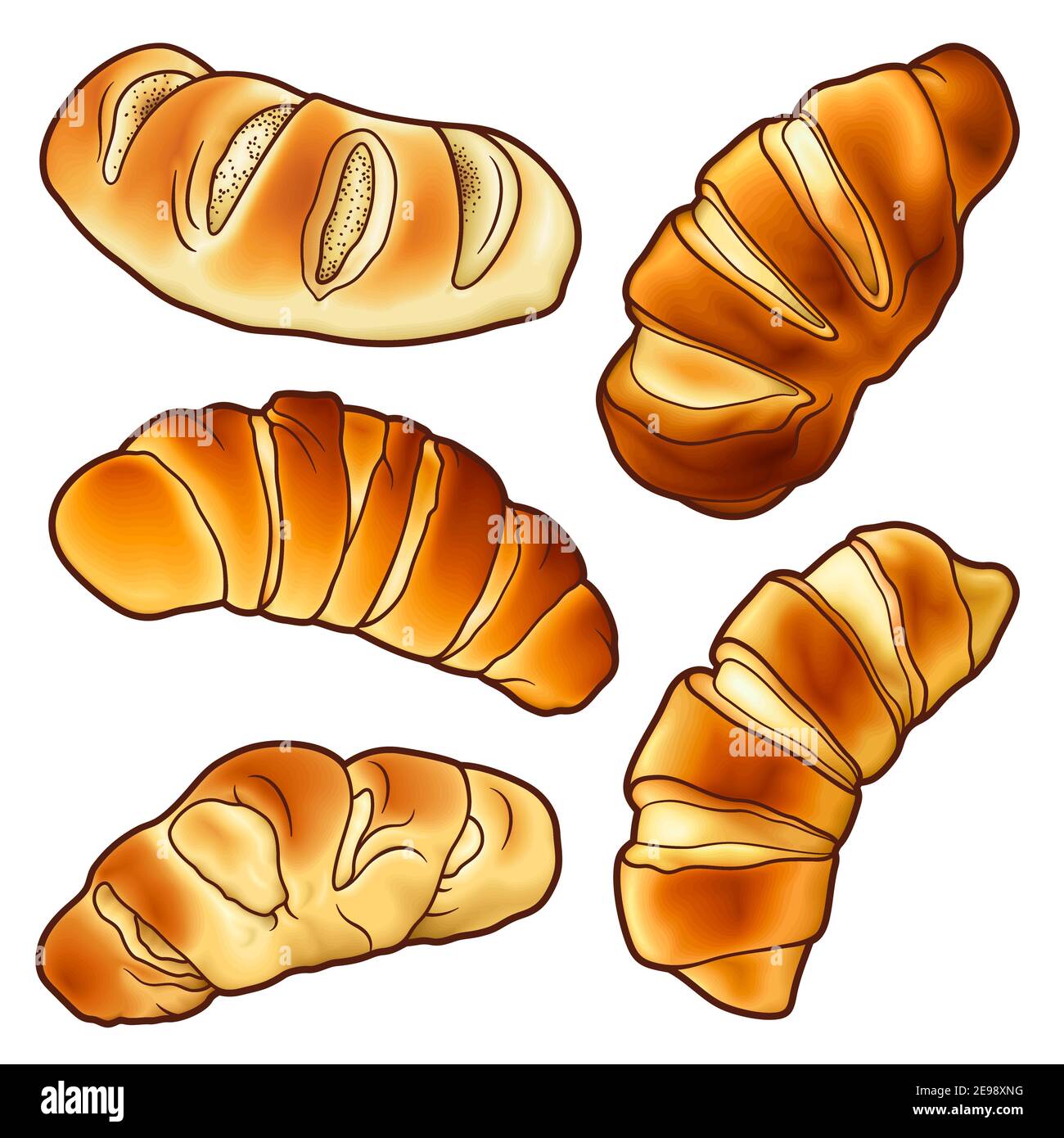 Buns hand drawn vector doodles set Stock Vector Image & Art - Alamy