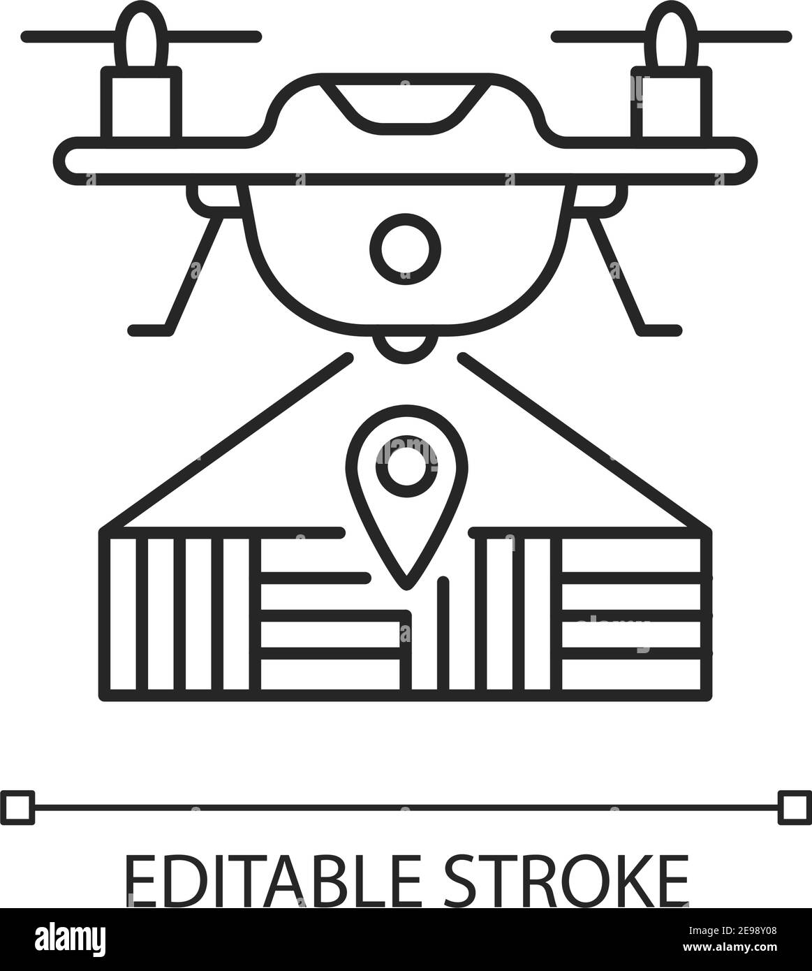 Smart drone linear icon Cut Out Stock Images & Pictures - Alamy