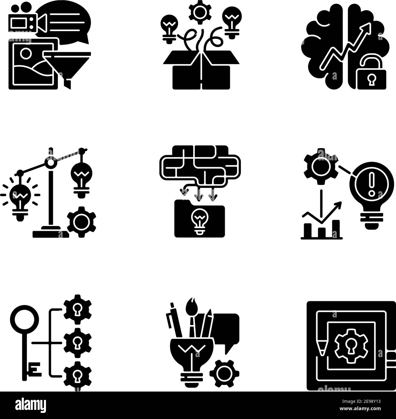 Critical thinking illustration Black and White Stock Photos & Images ...