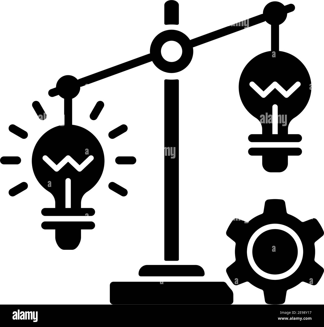Idea prioritization black glyph icon Stock Vector Image & Art - Alamy