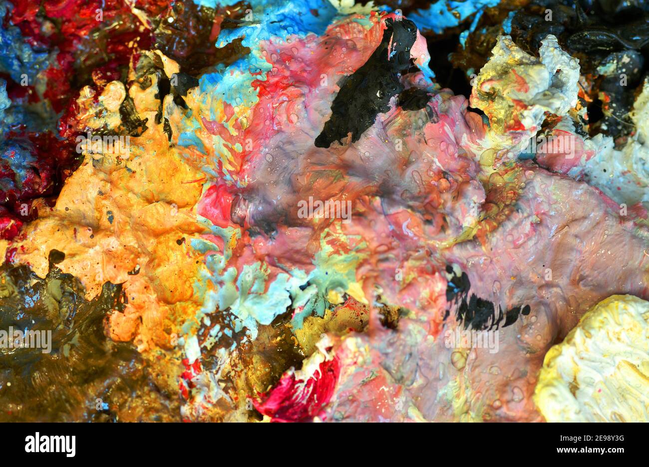 Texture of mixed acrylic colors Stock Photo - Alamy