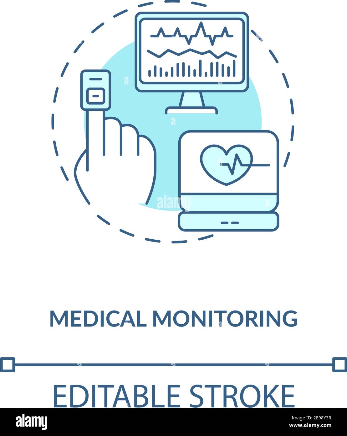 Medical monitoring concept icon Stock Vector Image & Art - Alamy