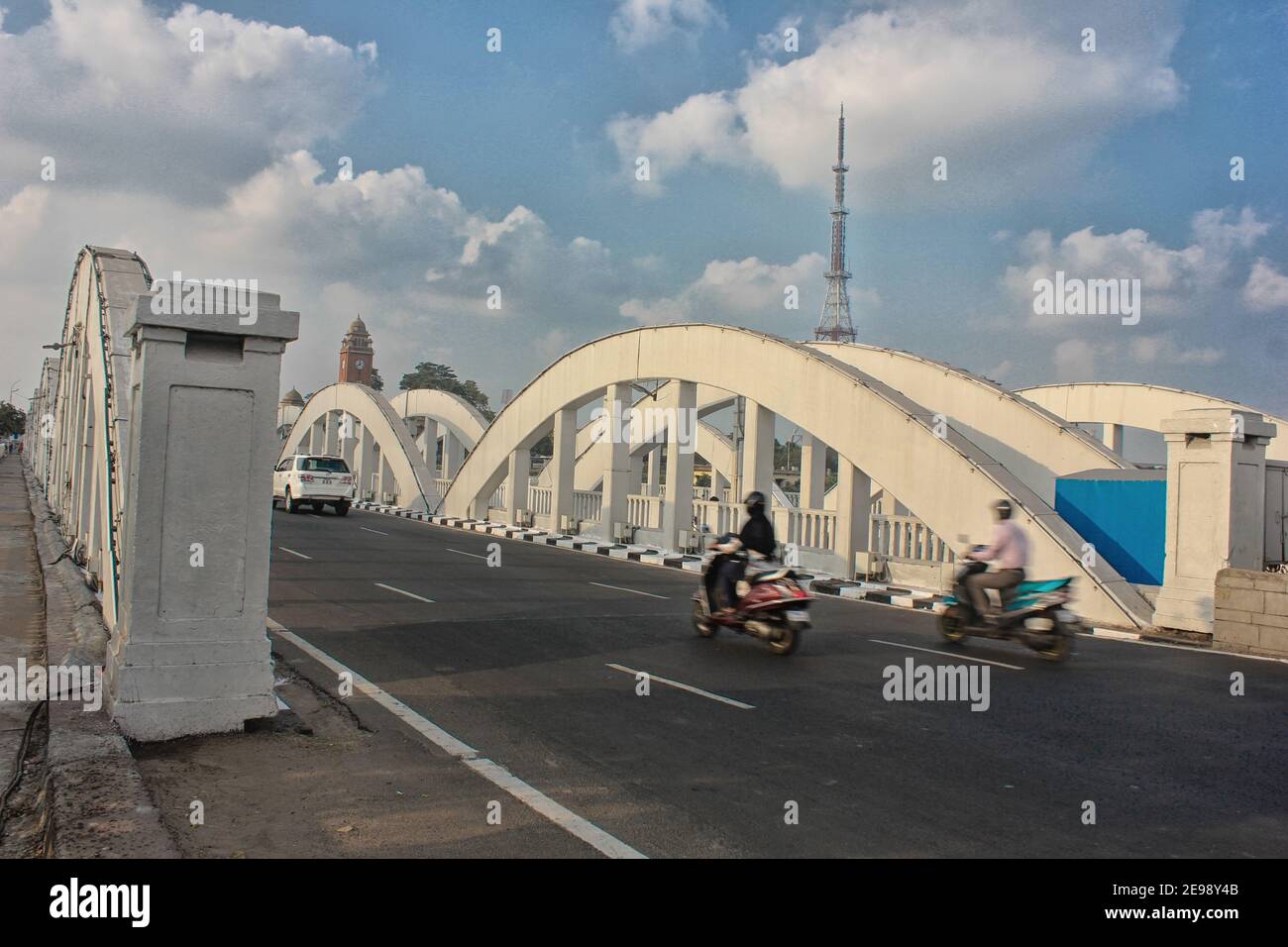 indian roads chennai roads,Napier Bridge Stock Photo - Alamy