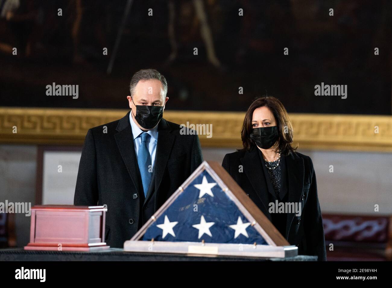 Vice President Kamala Harris and the Second Gentleman Doug Emhoff pay ...