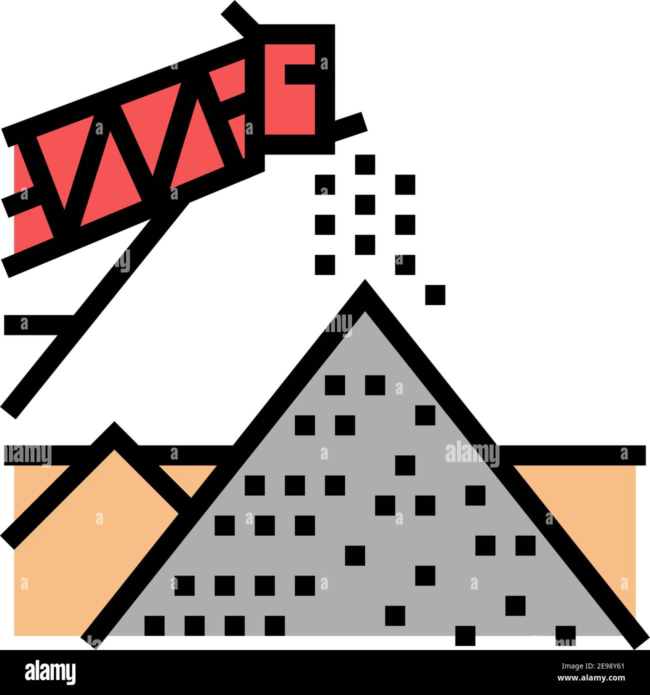 loading stone machine tower color icon vector illustration Stock Vector ...