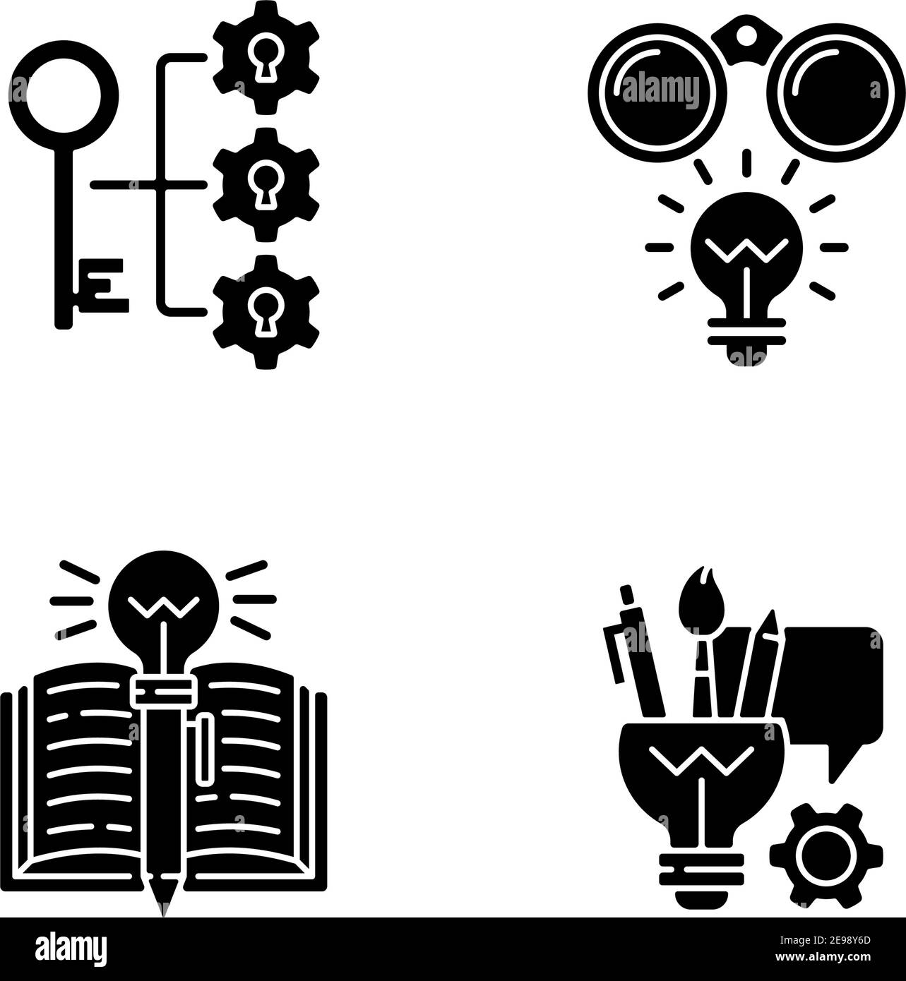 Critical thinking illustration Black and White Stock Photos & Images ...