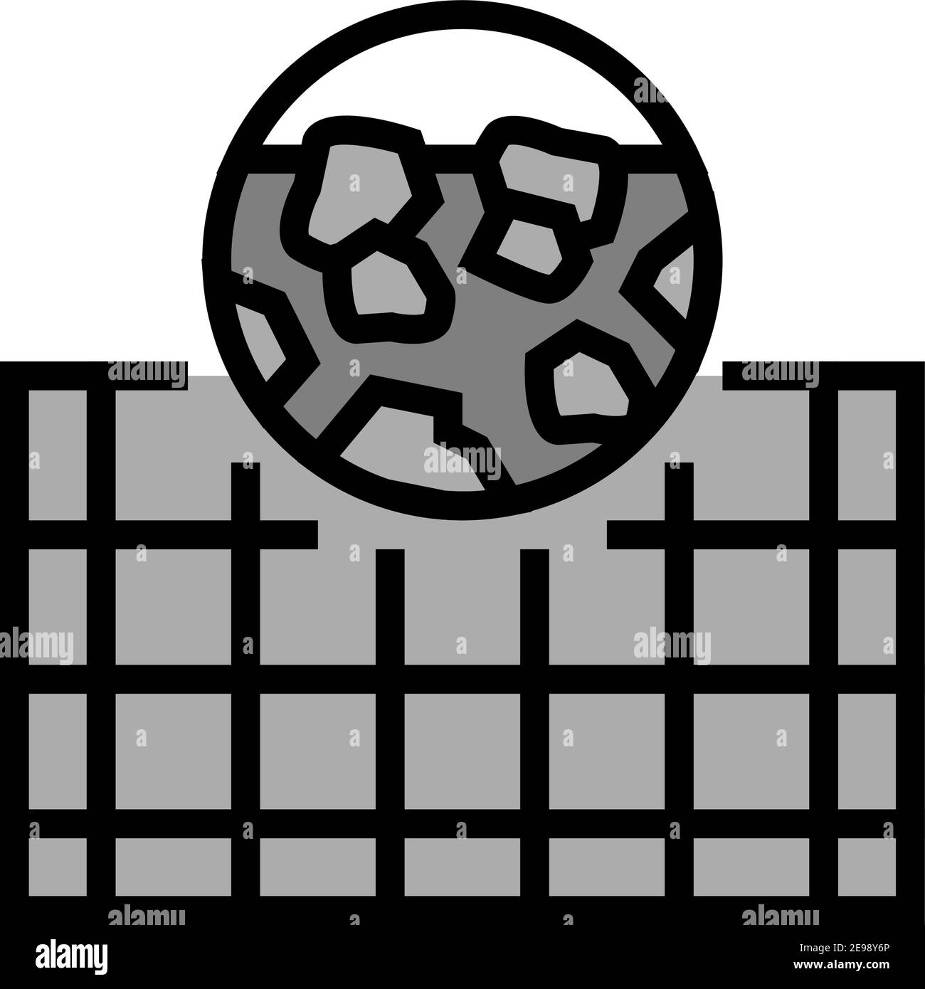 foundation stone gravel component color icon vector illustration Stock ...