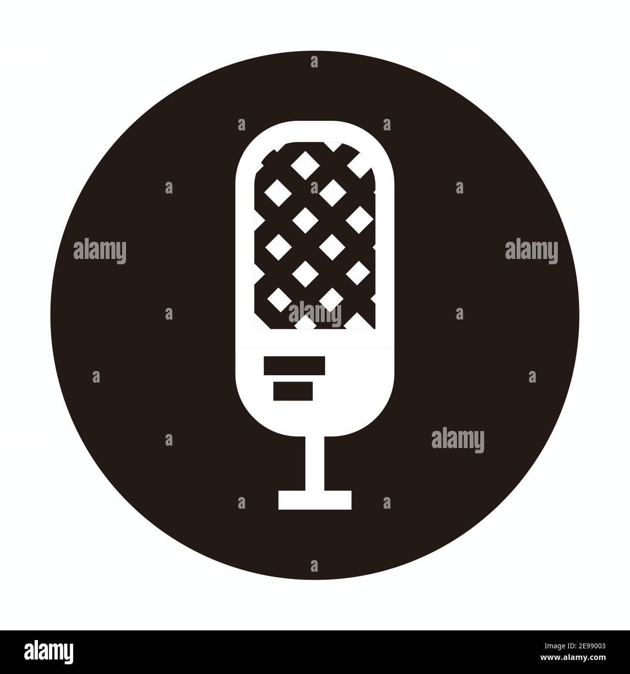 square pattern head microphone with two stripes for broadcast or ...