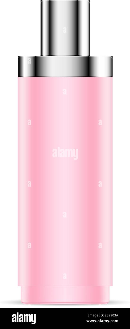 Cylinder shape bottle for different cosmetic products: oil,moisturizer ...