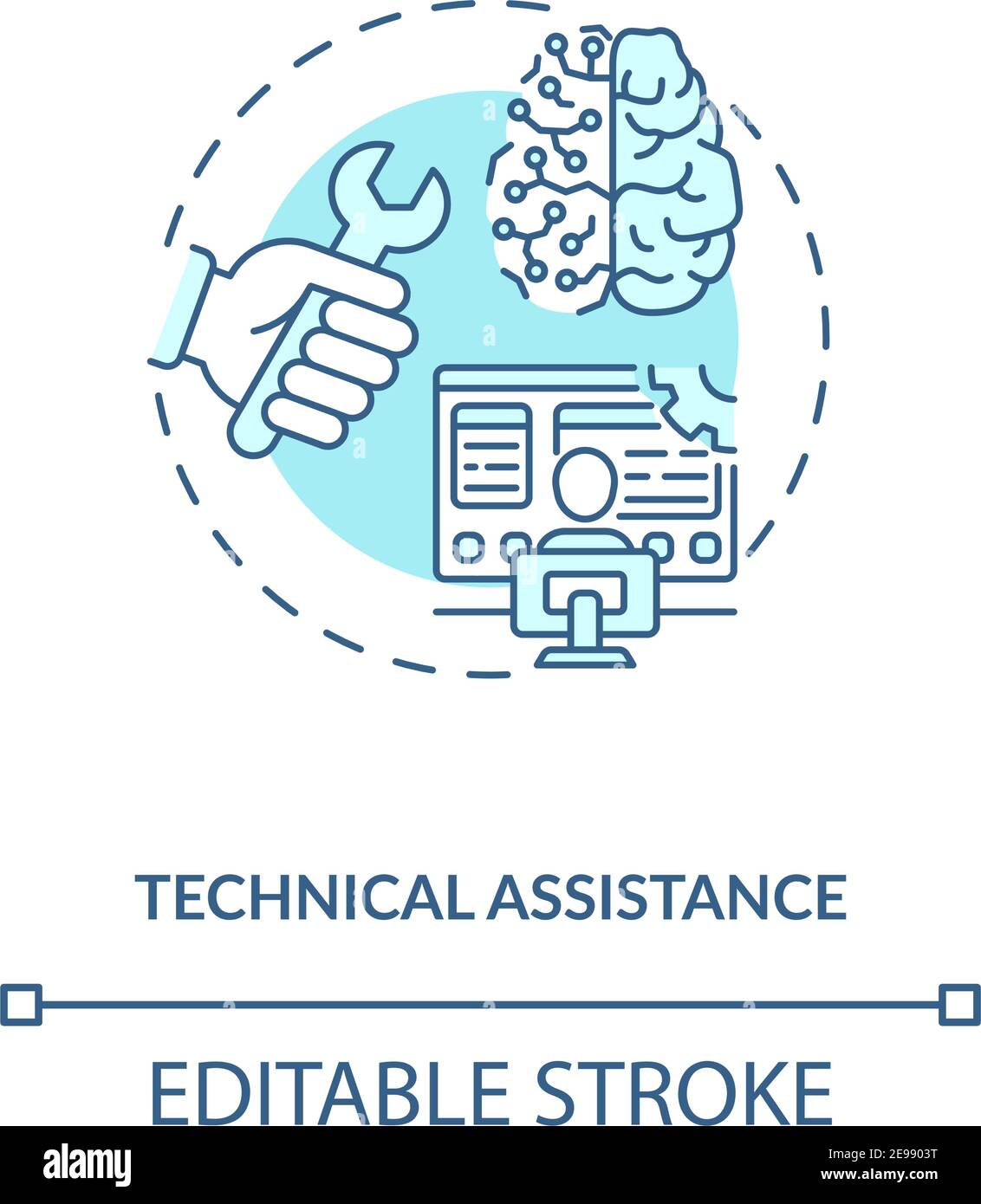 Technical assistance concept icon Stock Vector Image & Art - Alamy