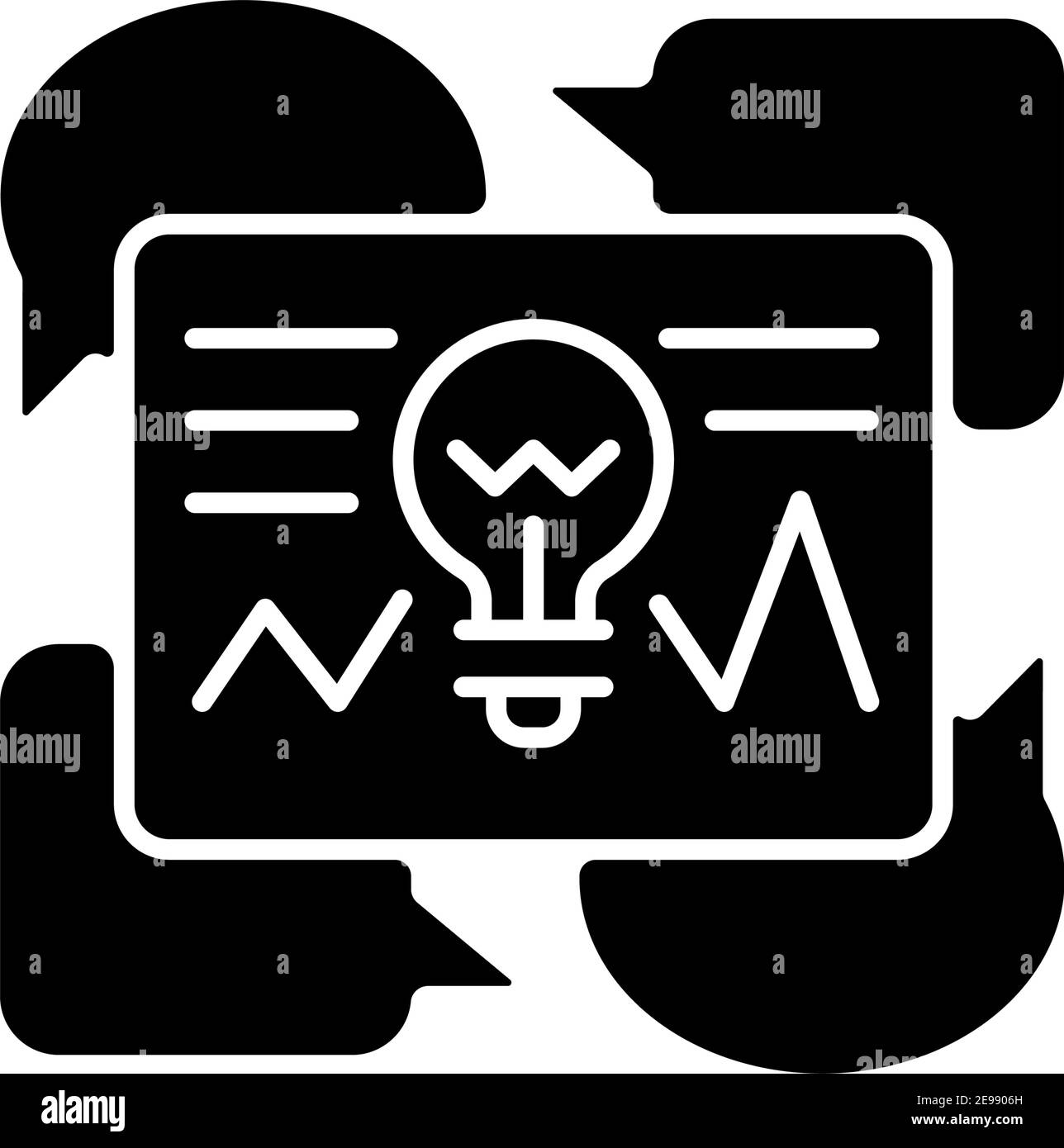Communicating ideas black glyph icon Stock Vector Image & Art - Alamy