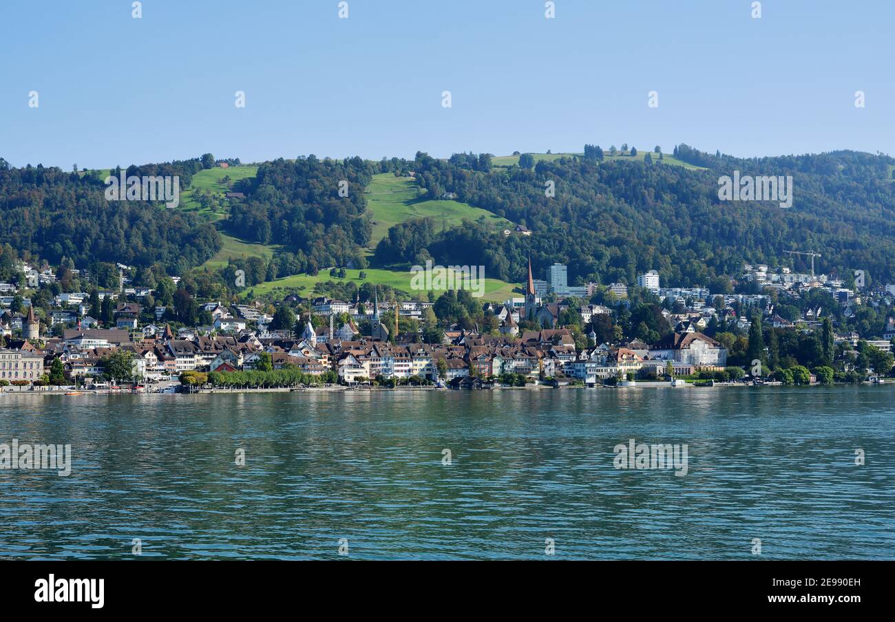 Panorama of the Town Zug in Switzerland Stock Photo - Alamy