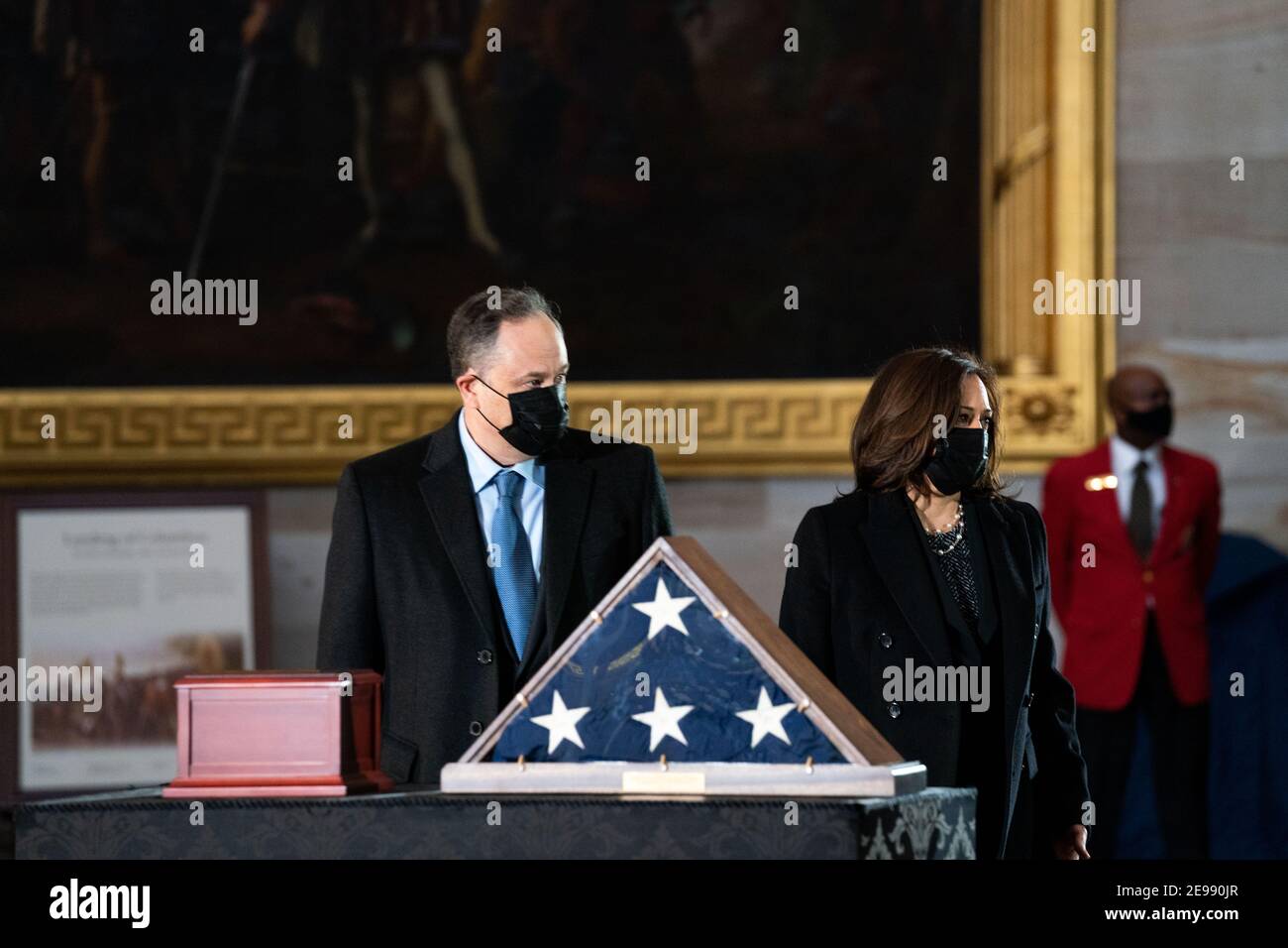 Vice President Kamala Harris and the Second Gentleman Doug Emhoff pay ...