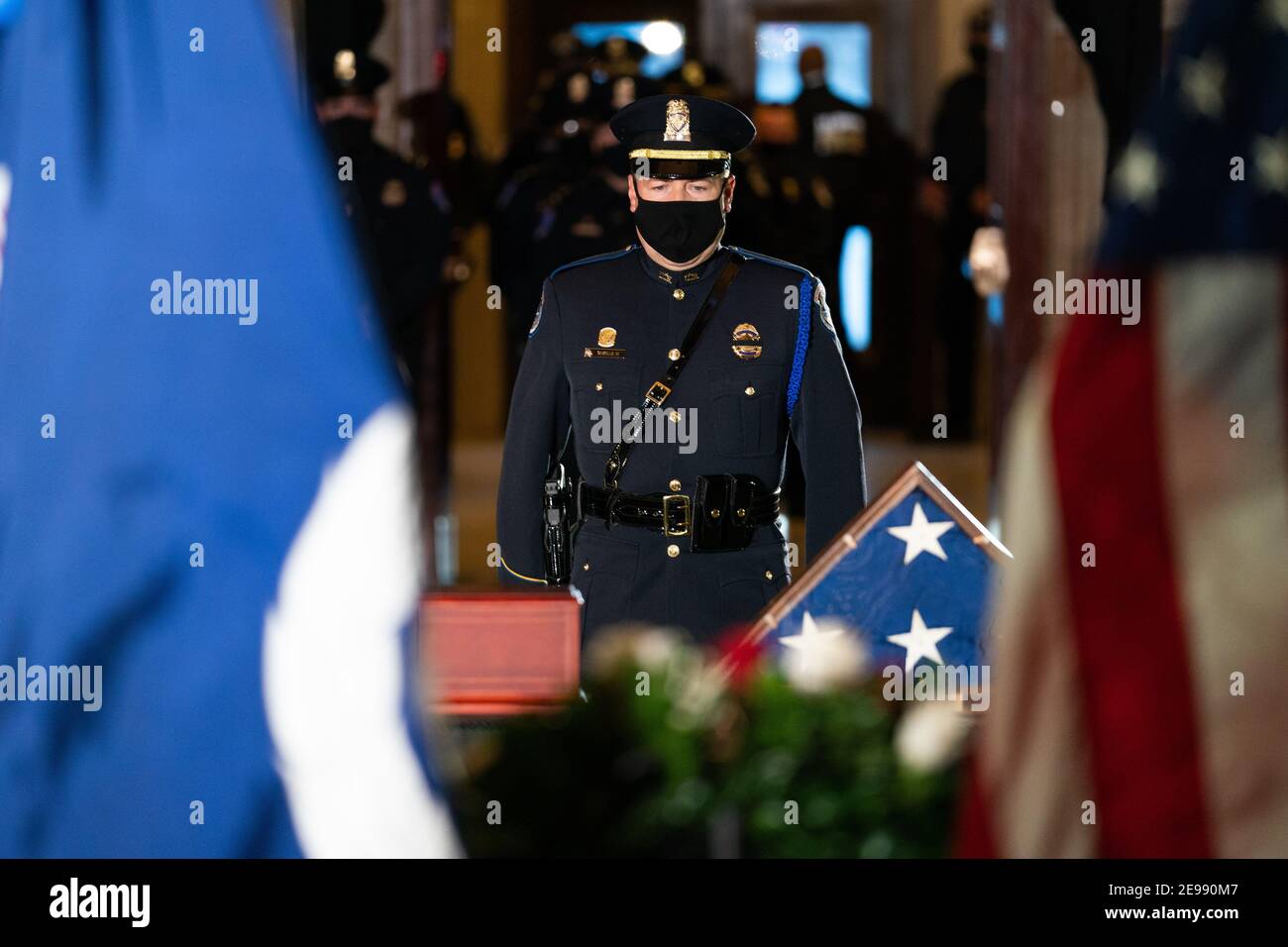 Capitol Police Officers Pay Their Respects To Officer Brian Sicknick