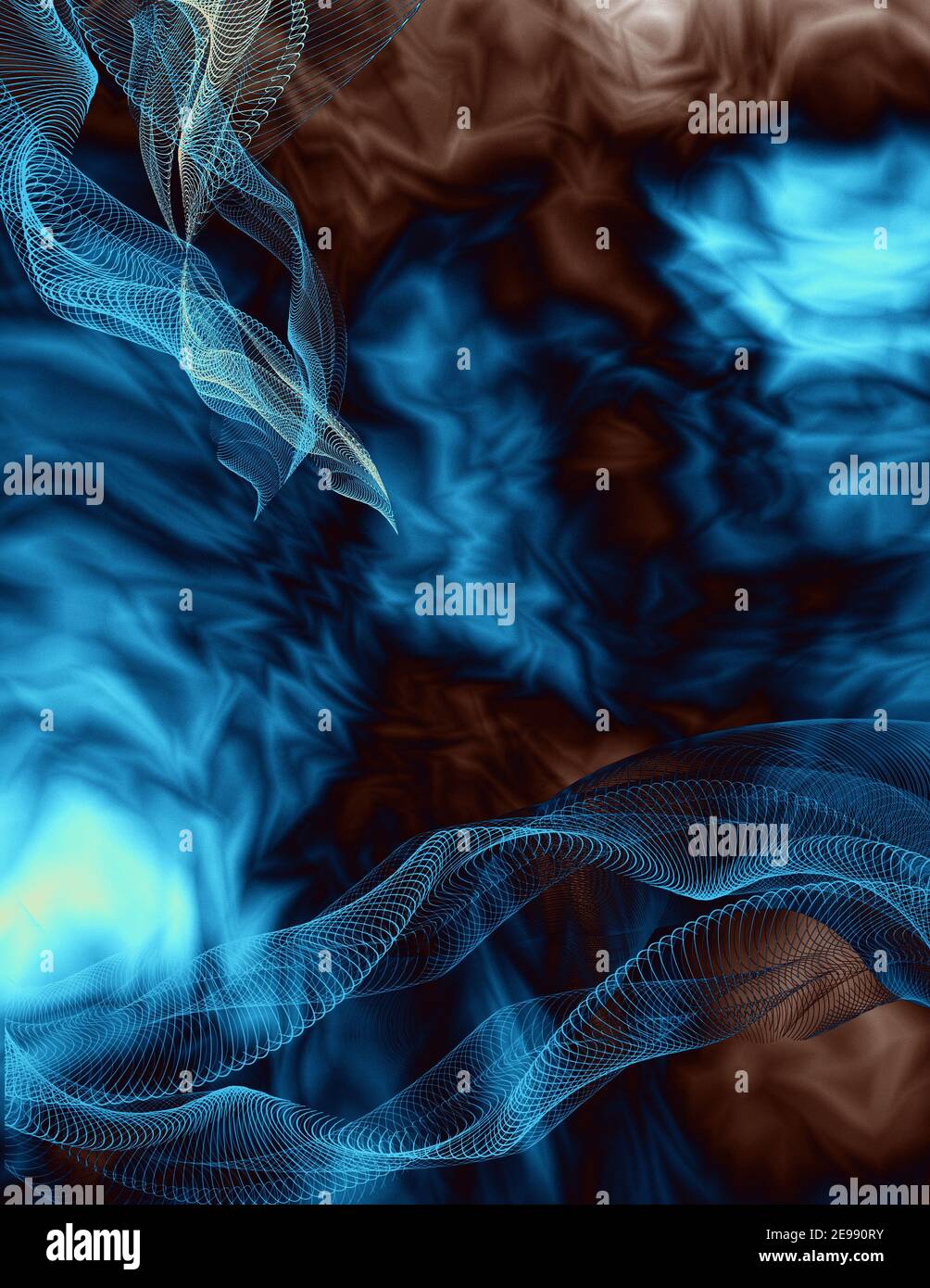 Abstract digital waves. Modern art. 3D rendering Stock Photo - Alamy