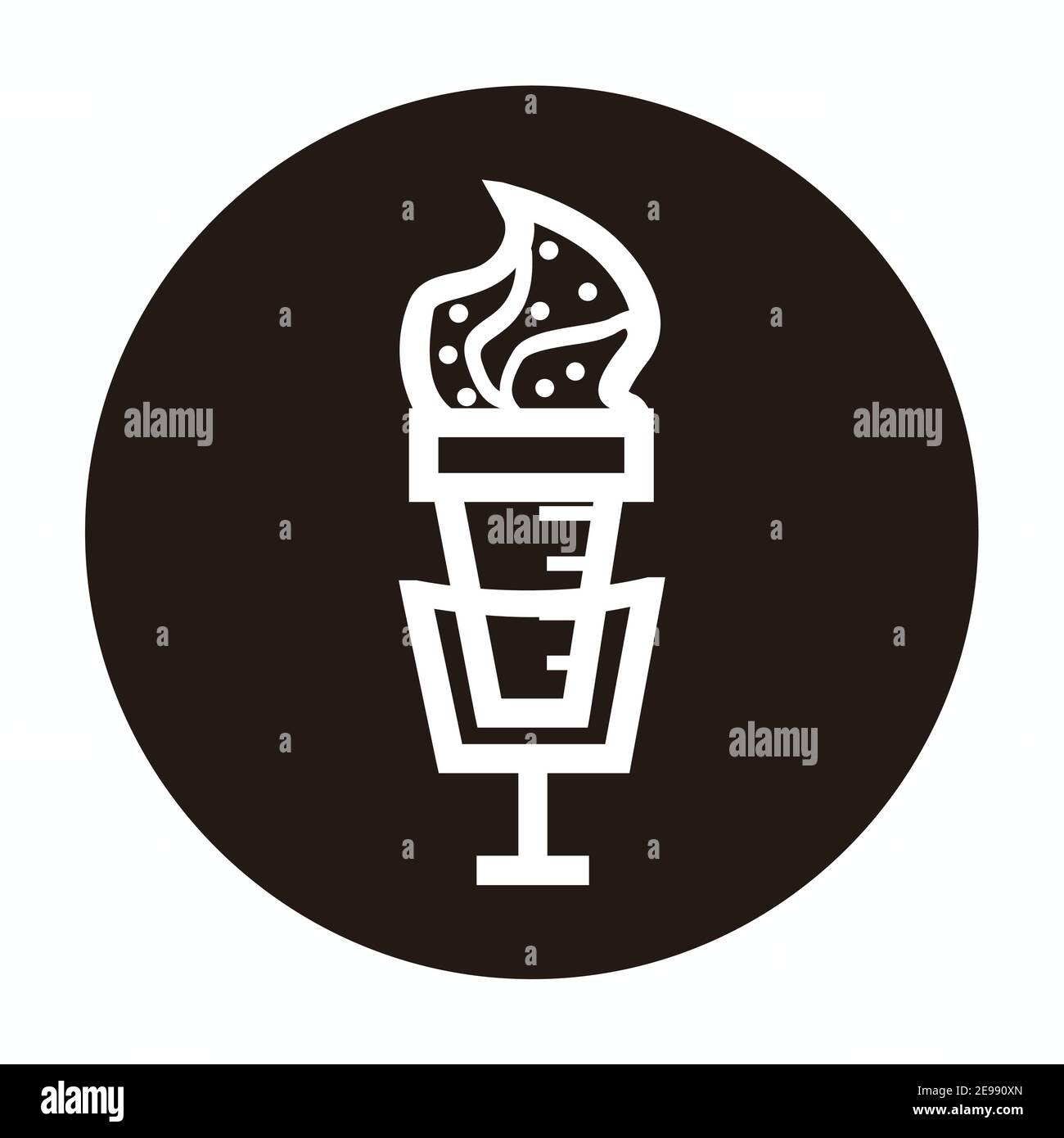 silhouette of cute ice creams microphone for broadcast or podcast ...