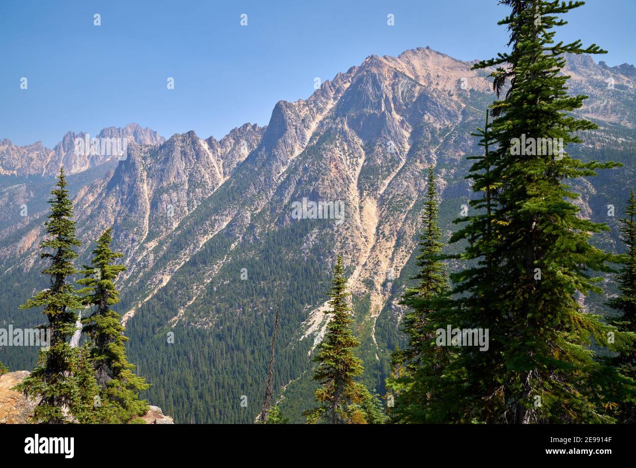 Rainy Pass North Cascades National Park. Mountain peaks in North ...