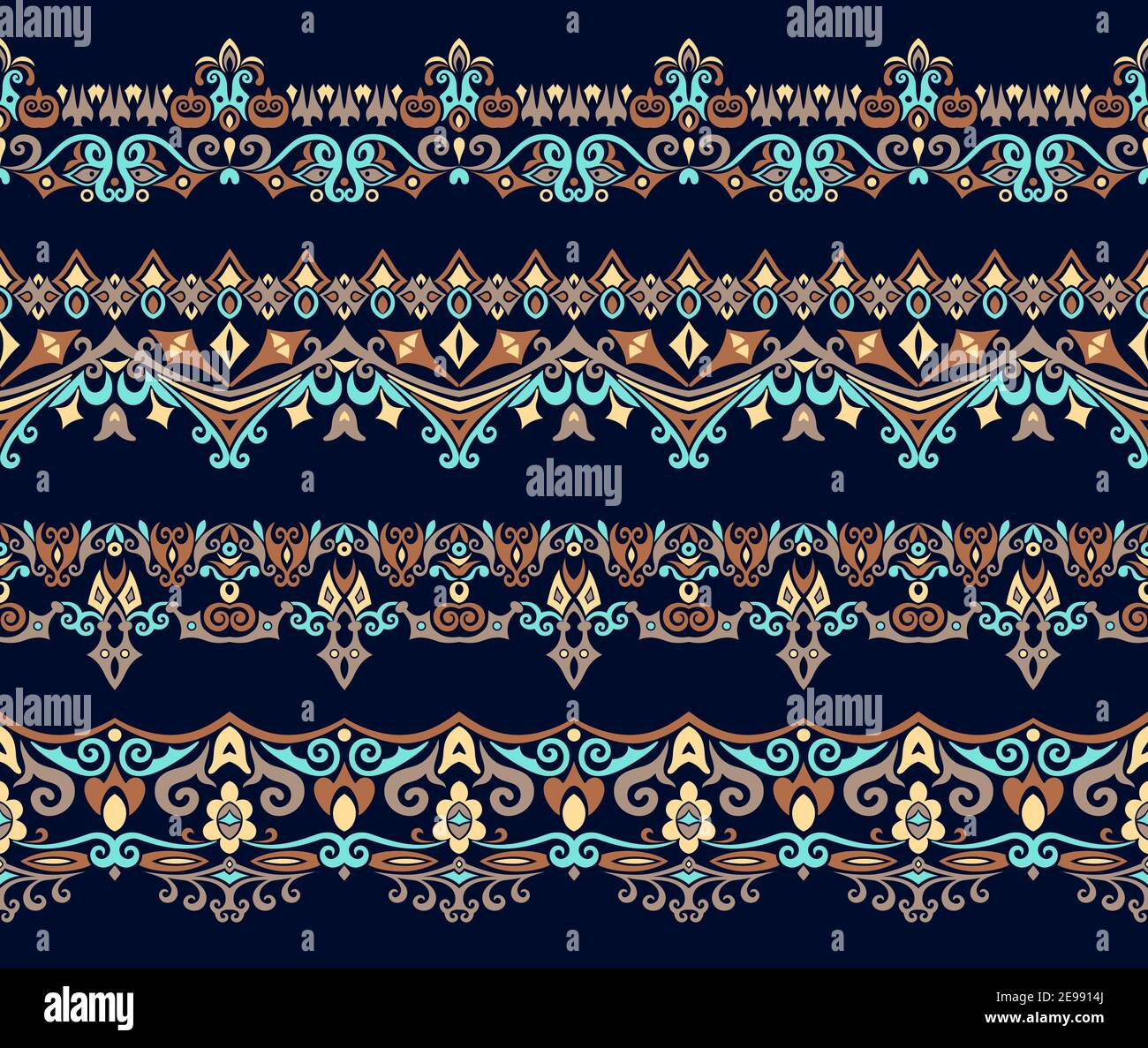 Vector abstract decorative ethnic stripes set Stock Vector Image & Art ...