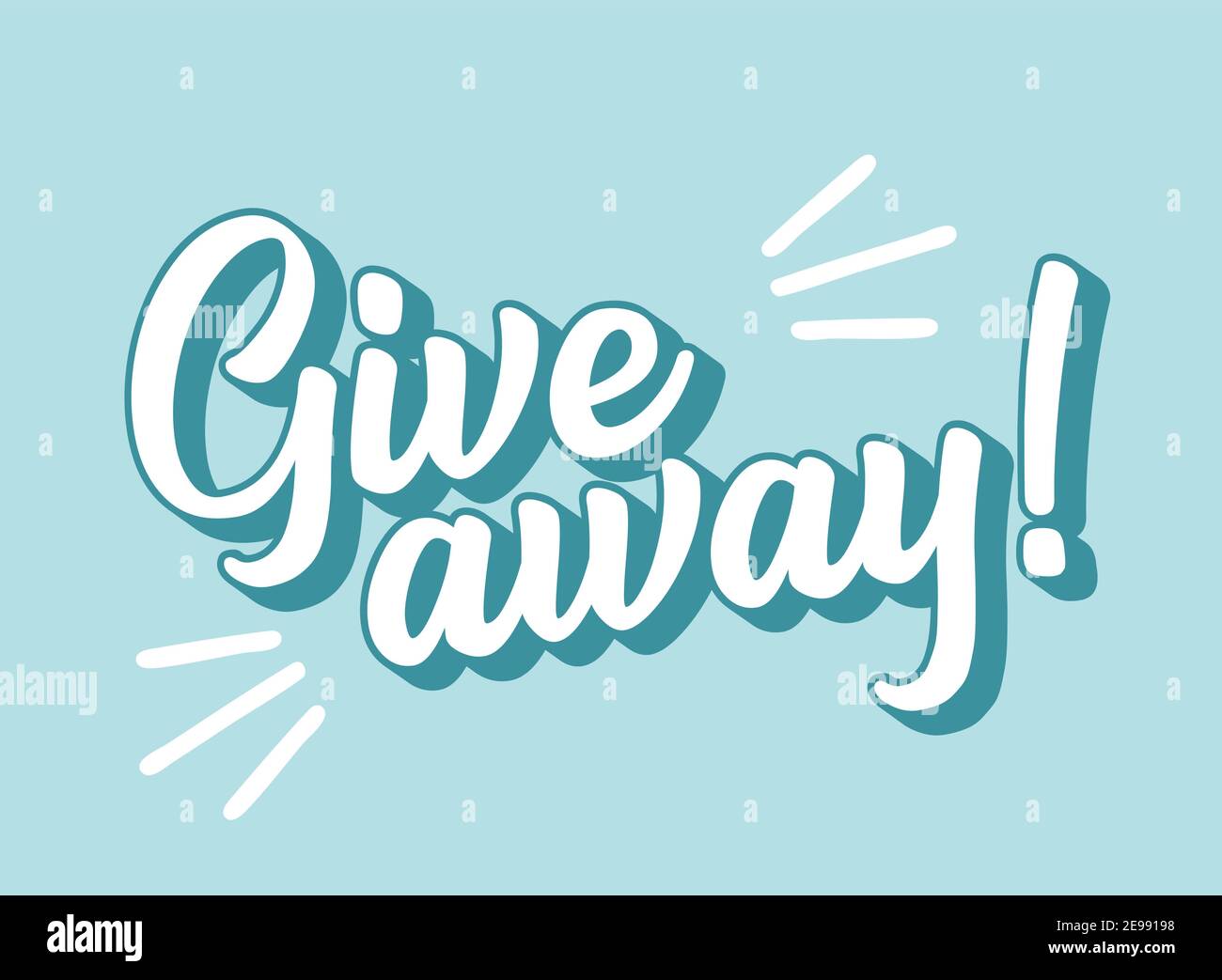 Hand sketched Giveaway word. Lettering for poster, banner, label ...