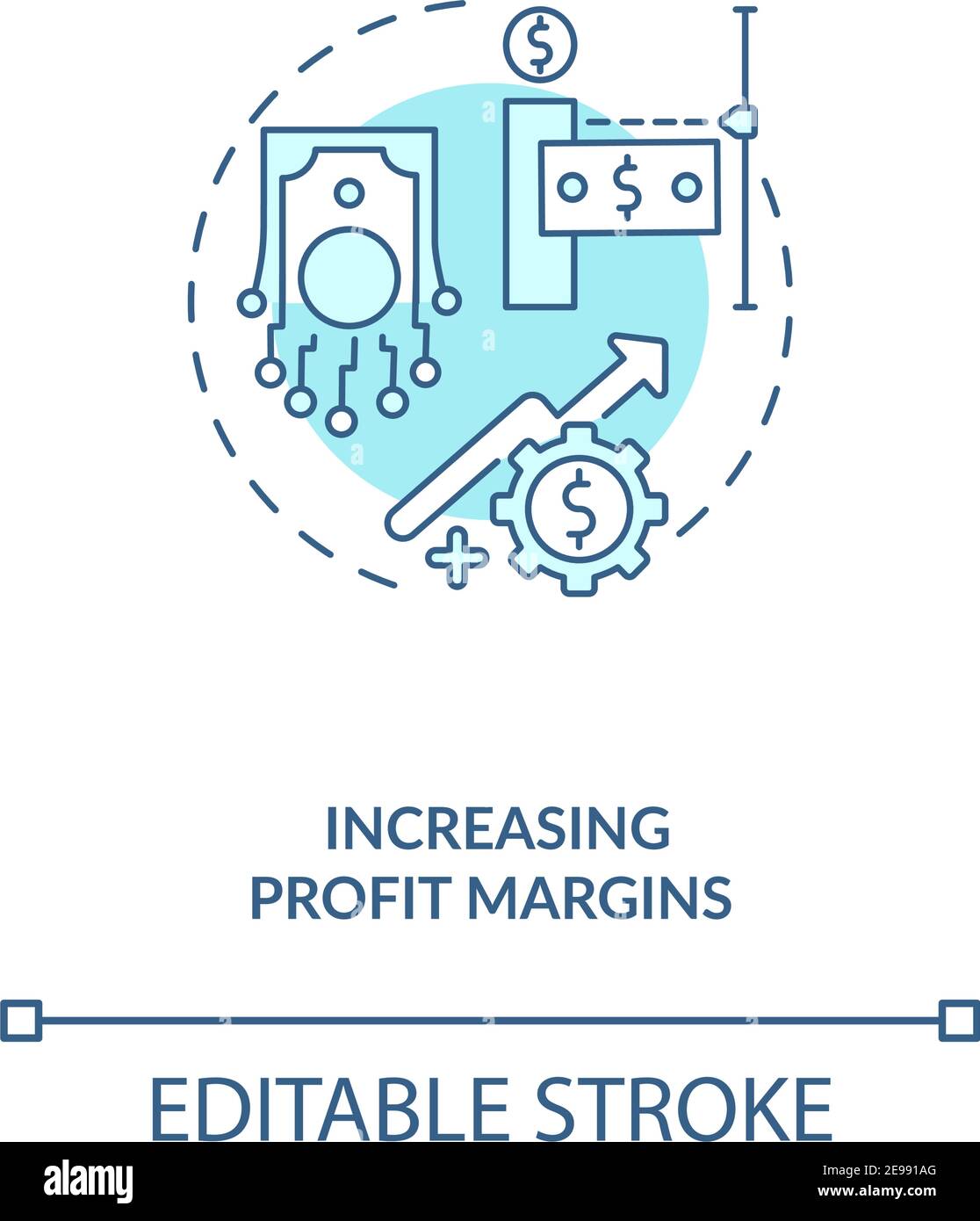 Increasing profit margins concept icon Stock Vector Image & Art - Alamy