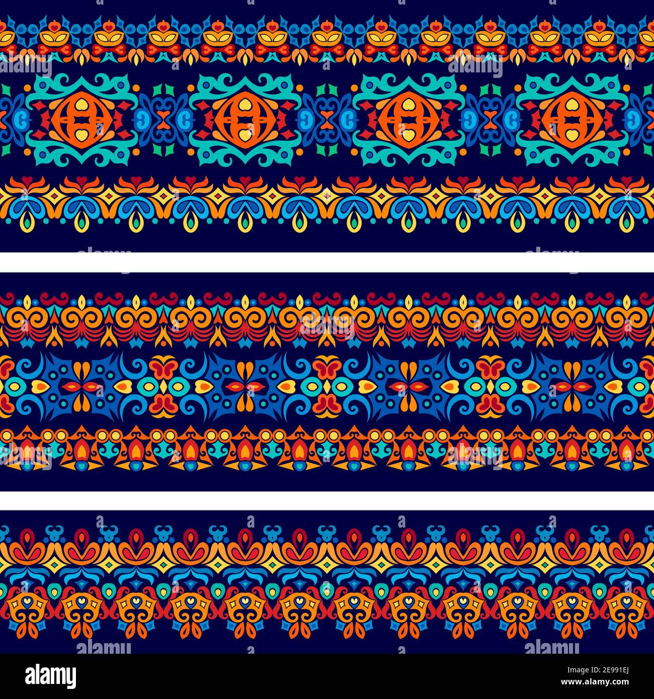 Vector abstract decorative ethnic stripes set Stock Vector Image & Art ...