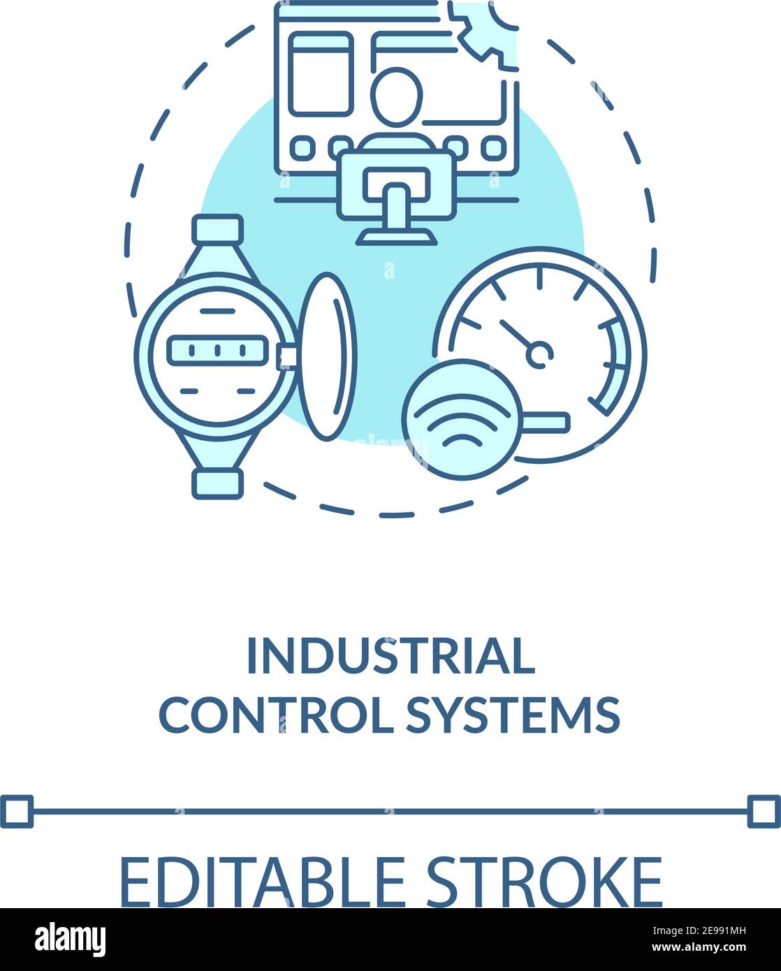 Industrial control systems concept icon Stock Vector Image & Art - Alamy