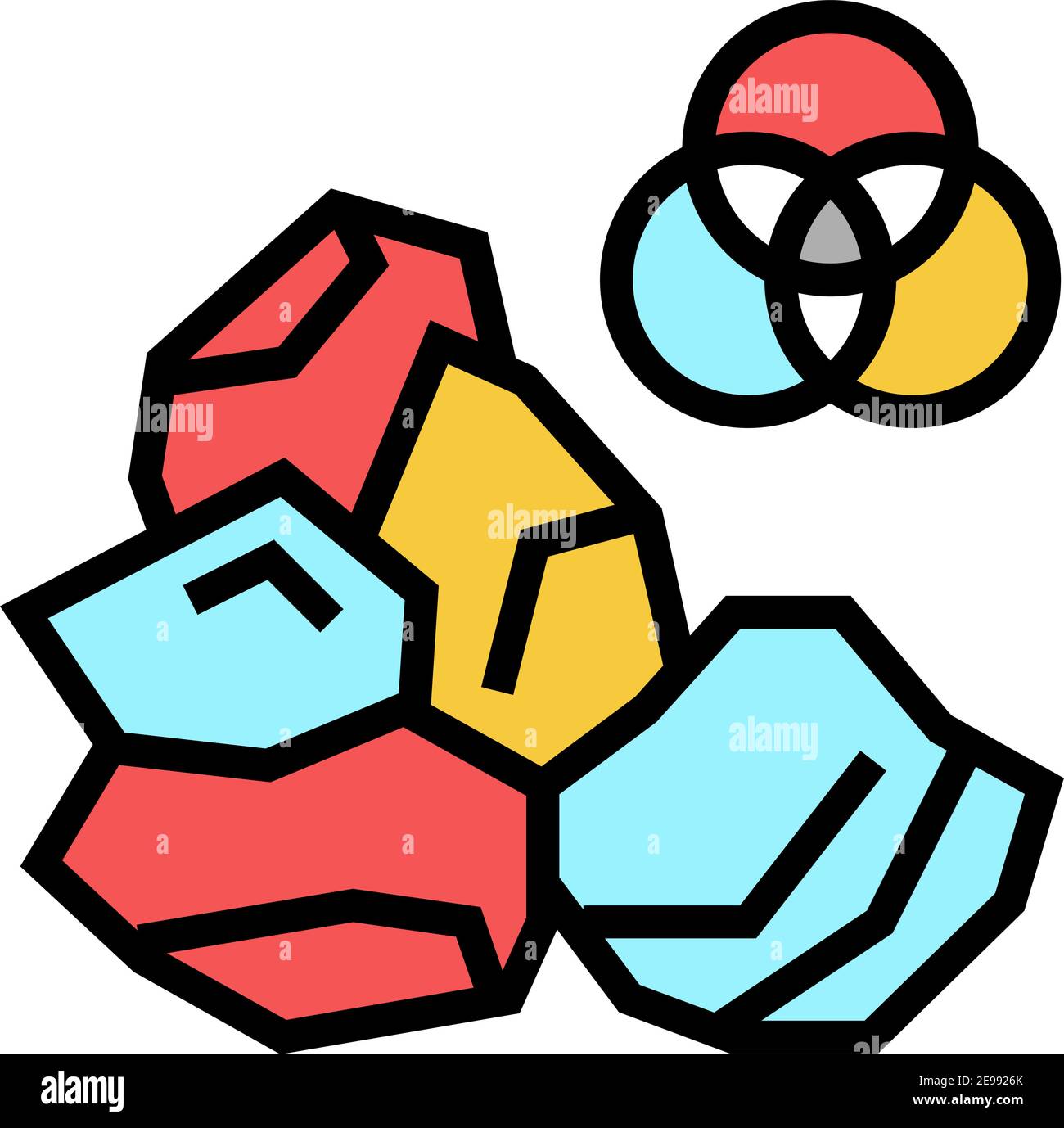 mineral stone color icon vector illustration Stock Vector Image & Art ...