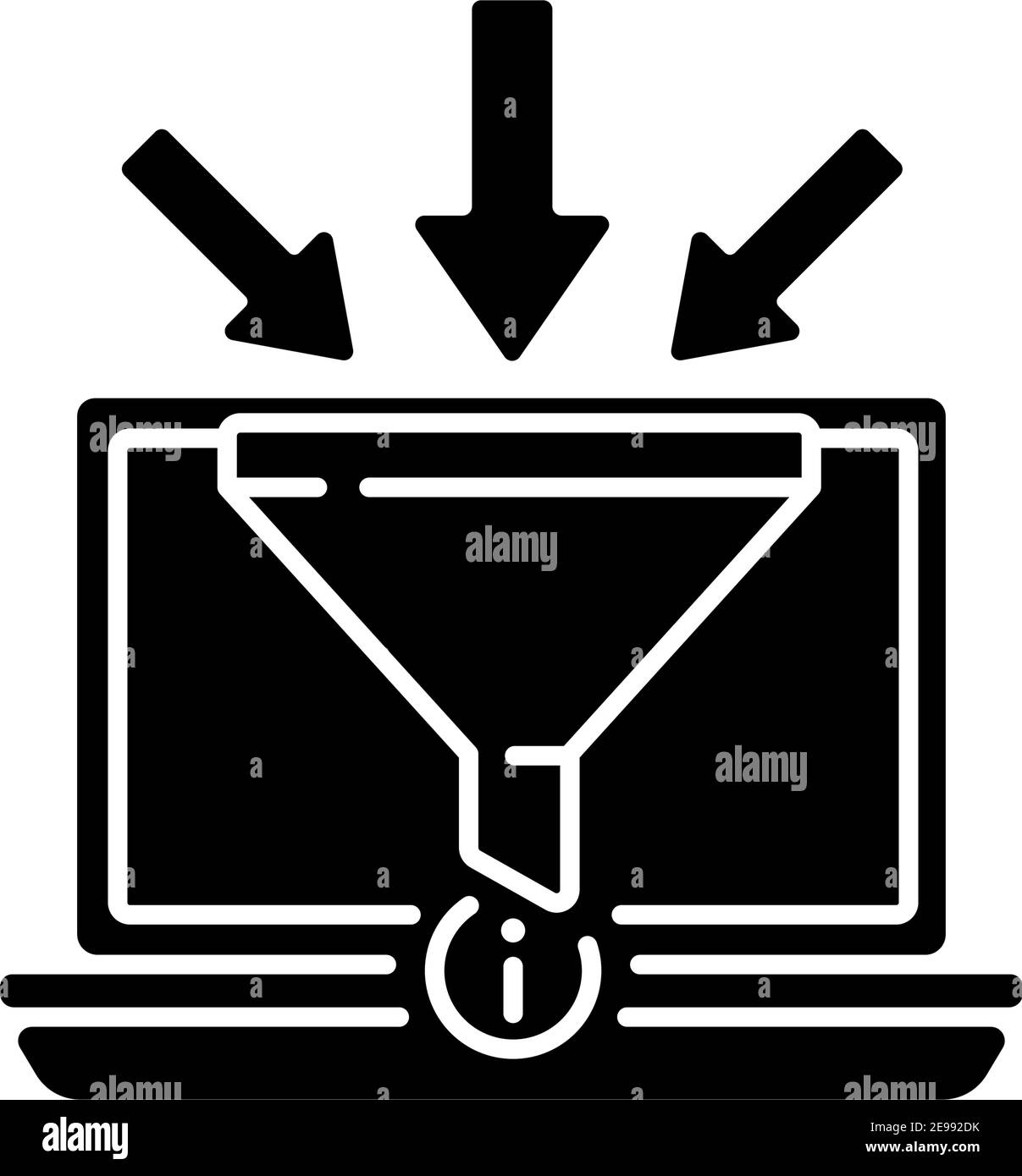 Gathering information black glyph icon Stock Vector Image & Art - Alamy