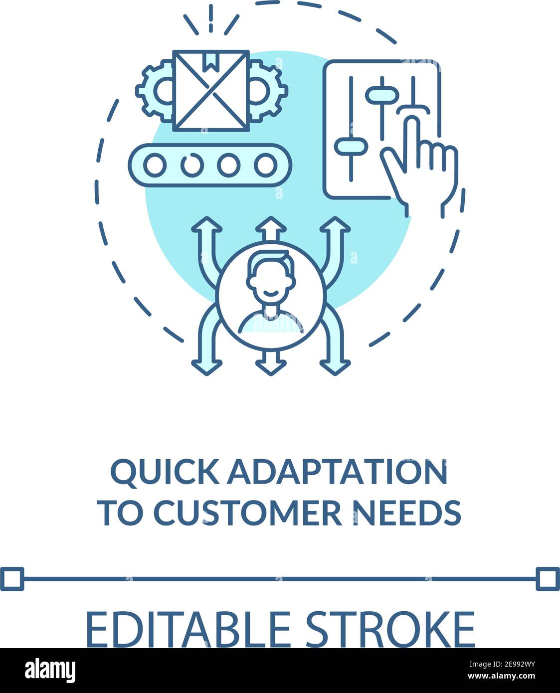 Quick adaptation to customer needs concept icon Stock Vector Image & Art - Alamy