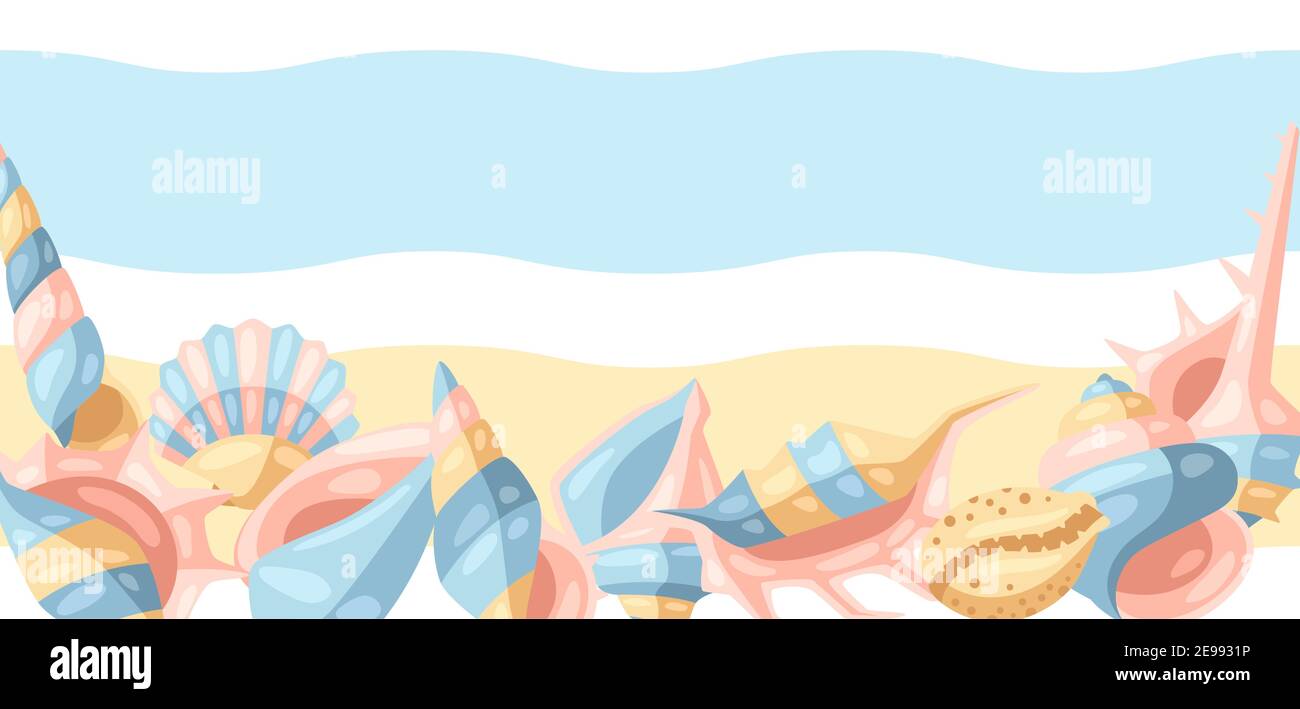 Background with seashells Stock Vector Image & Art - Alamy