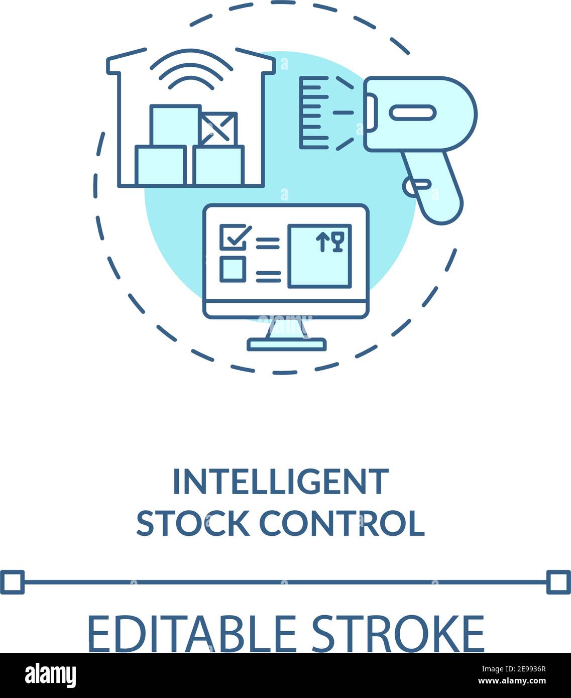 Intelligent stock control concept icon Stock Vector Image & Art - Alamy