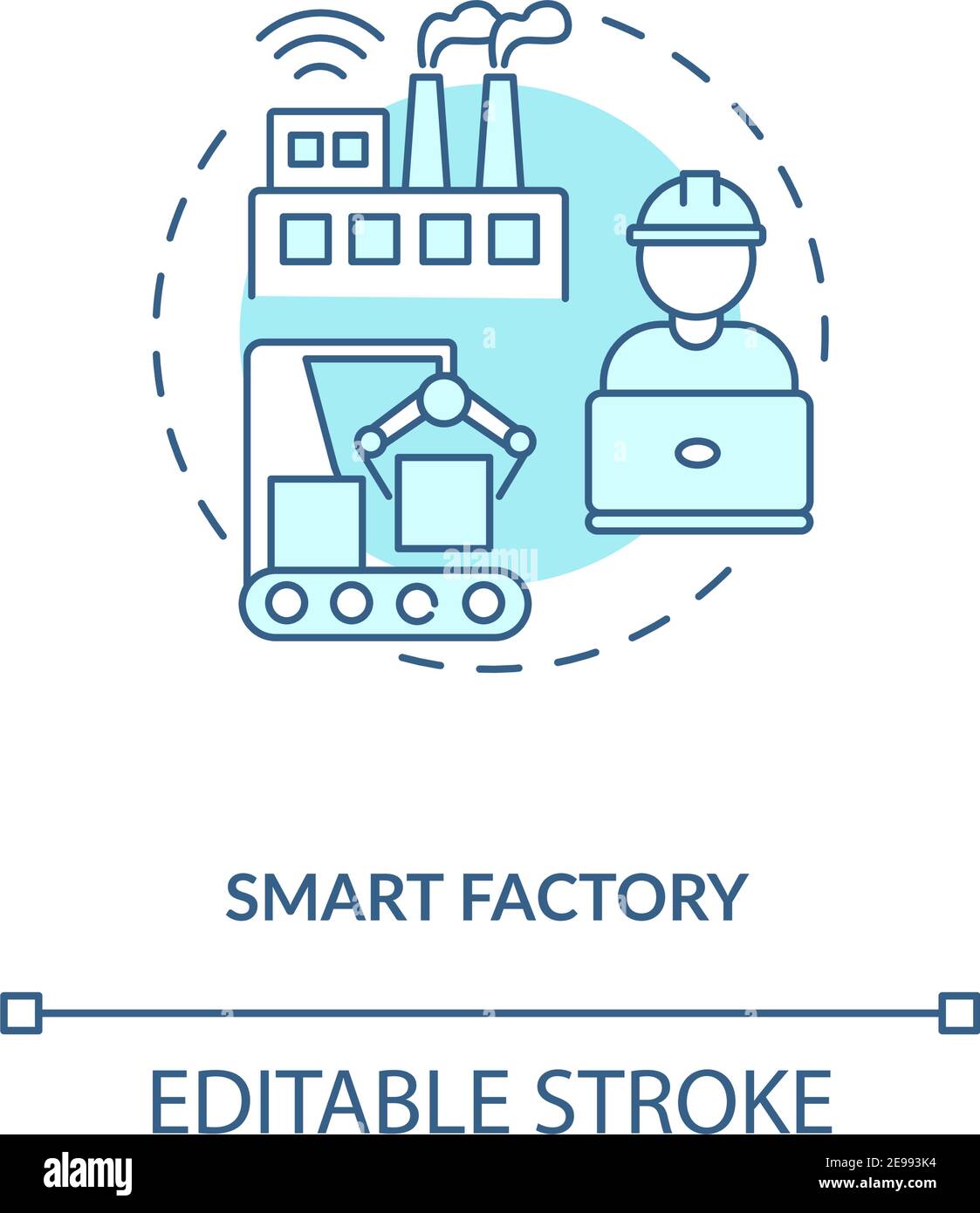 Smart factory concept icon Stock Vector Image & Art - Alamy