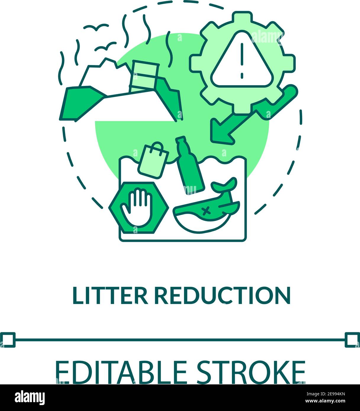 Litter reduction concept icon Stock Vector Image & Art - Alamy