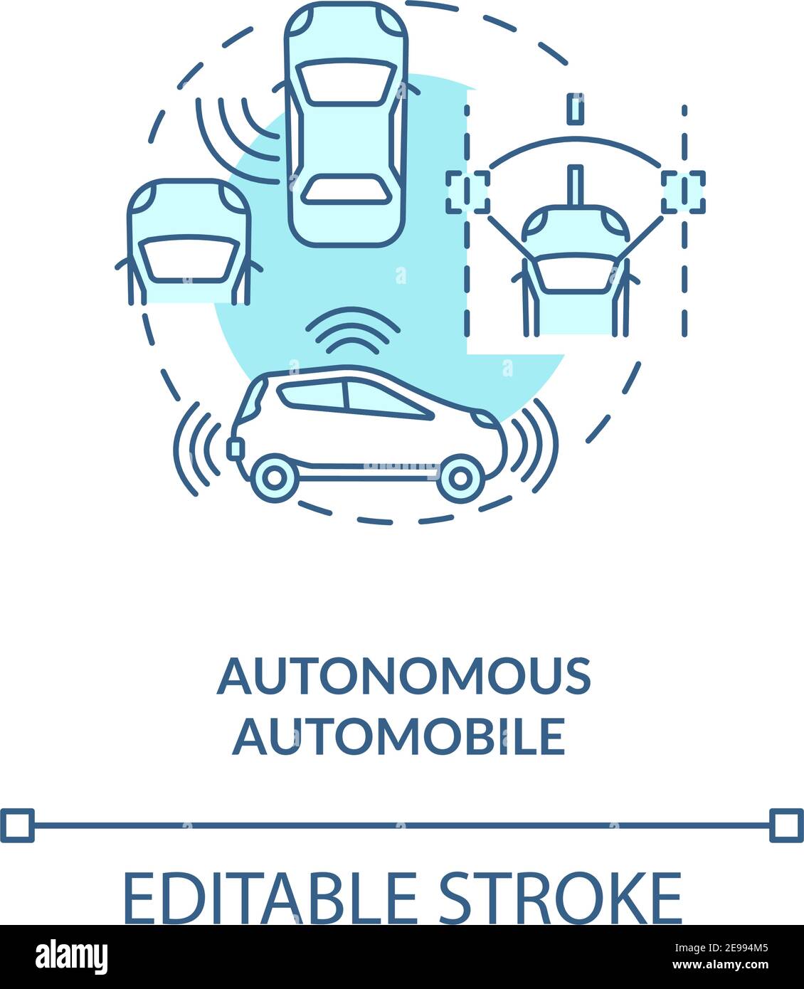 Autonomous vehicle icon outline Stock Vector Images - Alamy