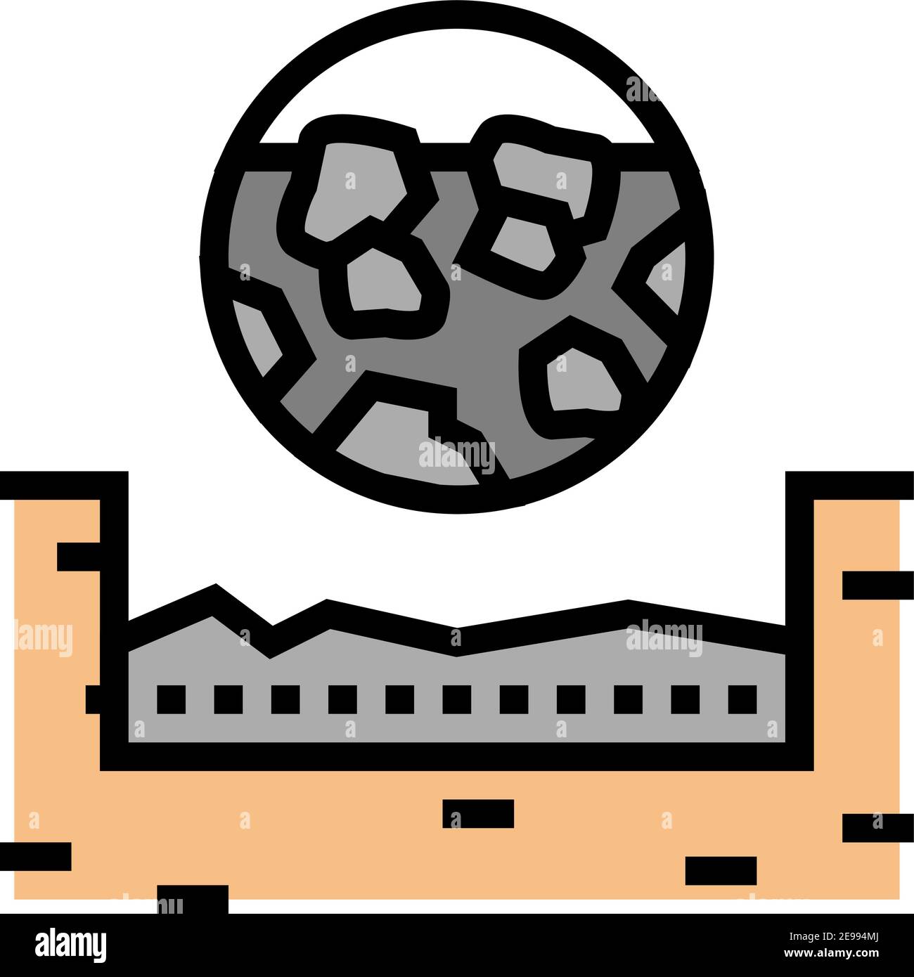 gravel stone road layer color icon vector illustration Stock Vector ...